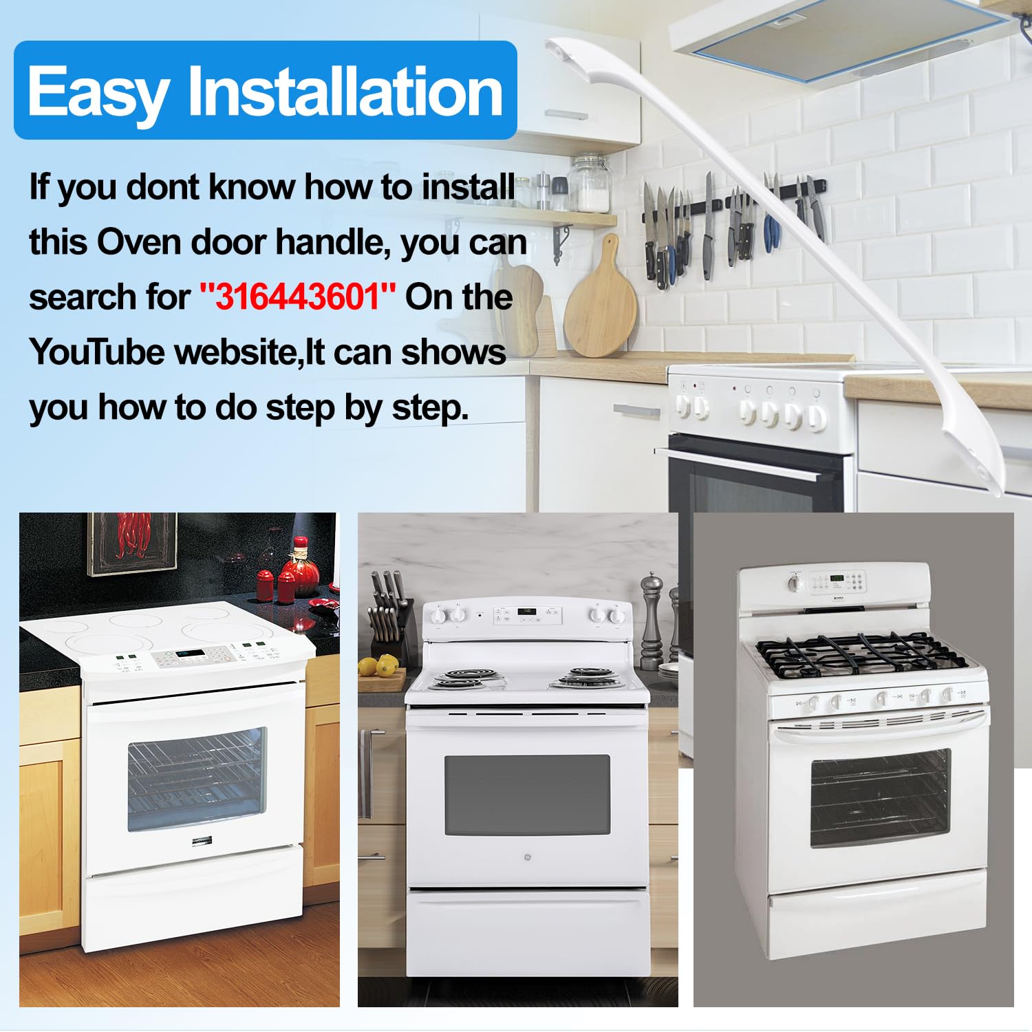 Upgraded 316443601 Oven Door Handle Replacement Compatible, 56% OFF