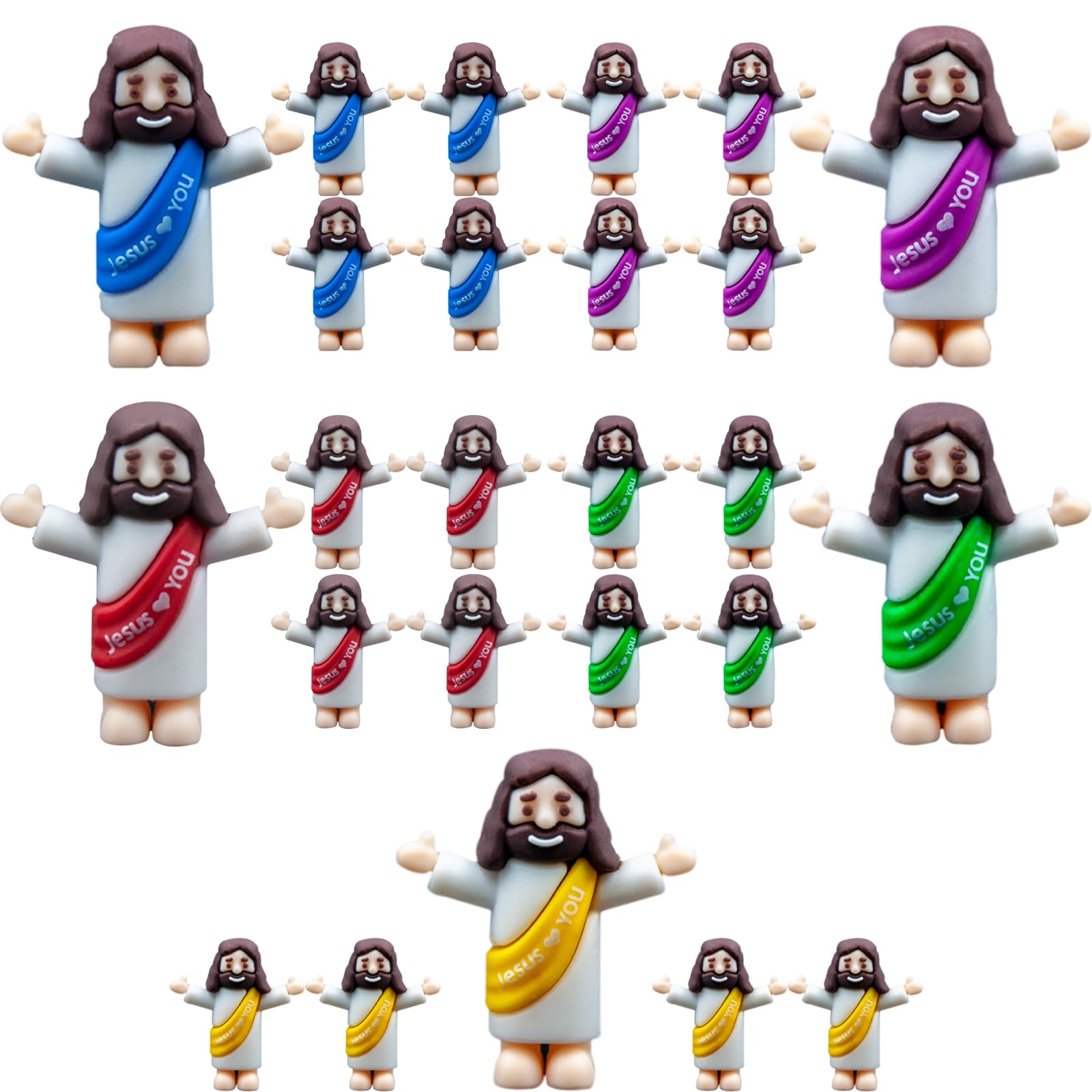 Amazon.com: Seprochoo Little Jesus Figurines Mini Jesus Figures Pocket ...