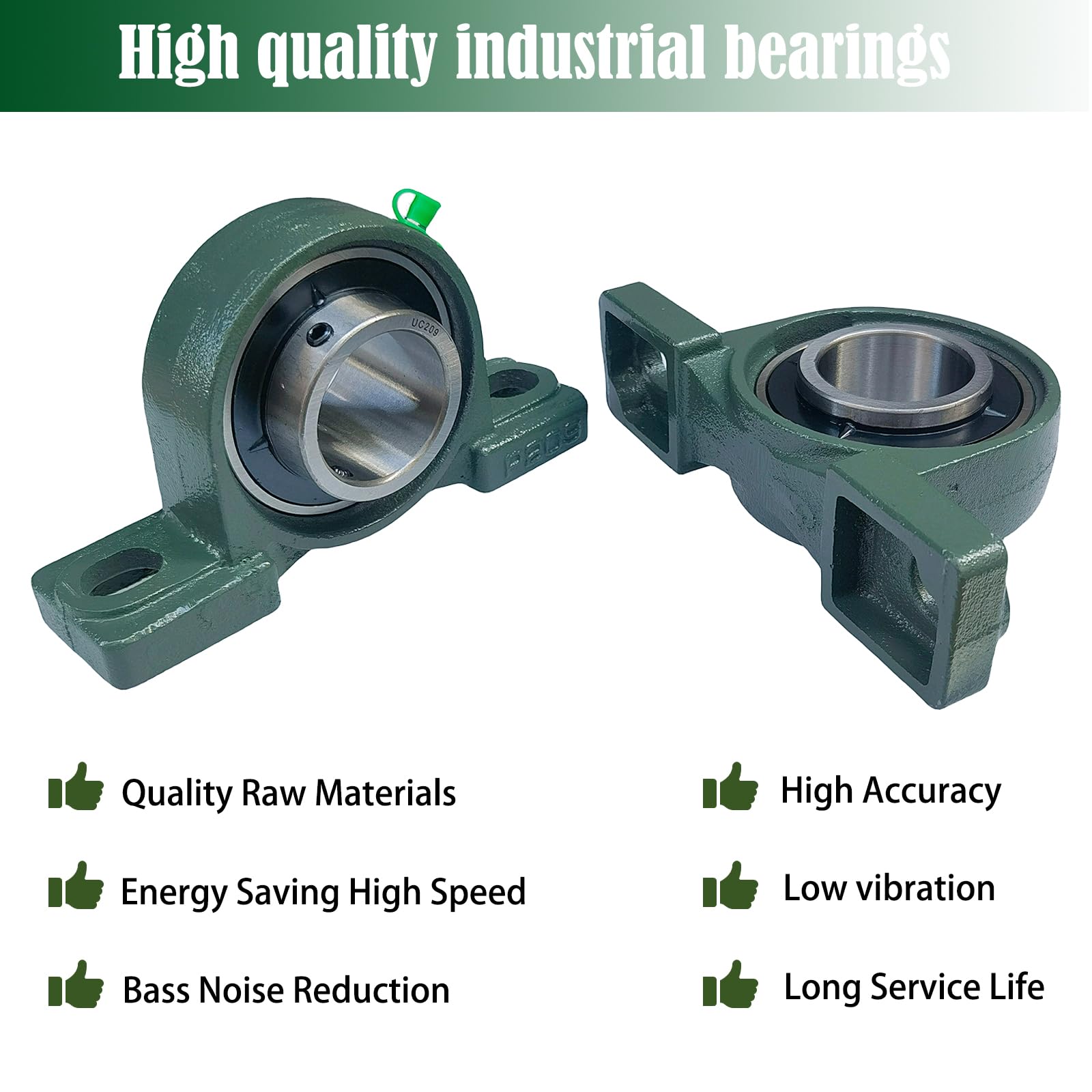 Snapklik.com : SACKORANGE 2 Pack UCP209-28 Pillow Block Bearing - 1-3/4 ...