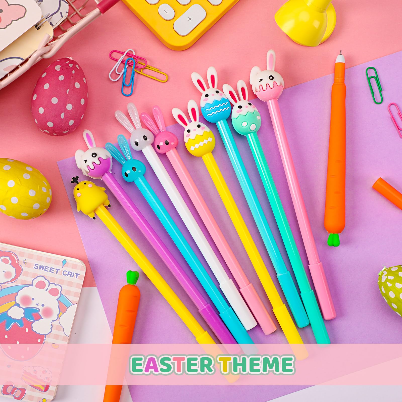 Snapklik.com : SANNIX 50 Pcs Easter Pens Cartoon Bunny Rabbit Carrot ...