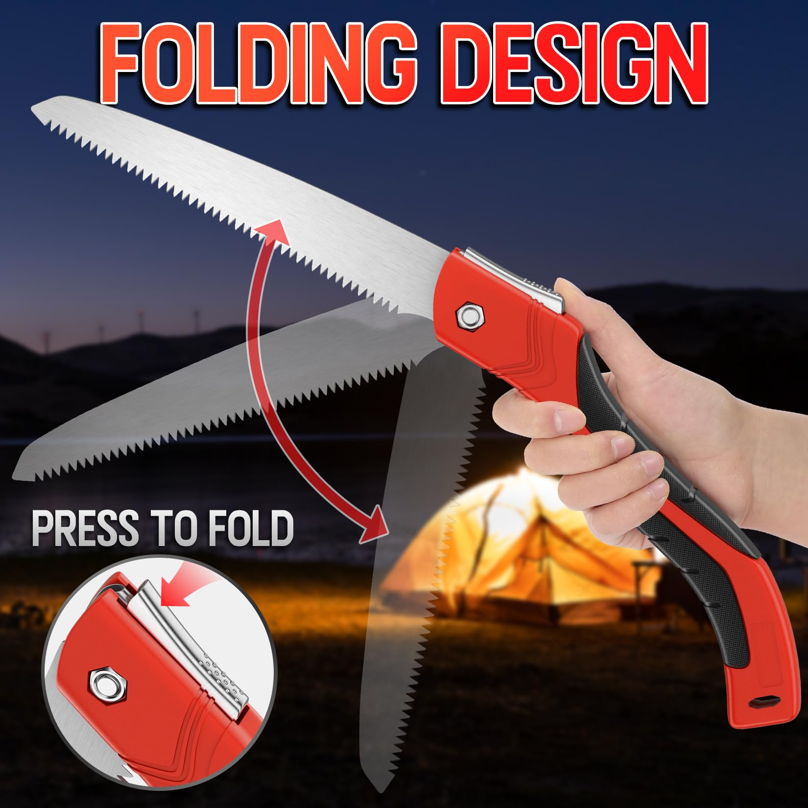 Snapklik.com : DIYSELF 1 Pack Folding Saw, 7-inch Hand Saw For Wood ...