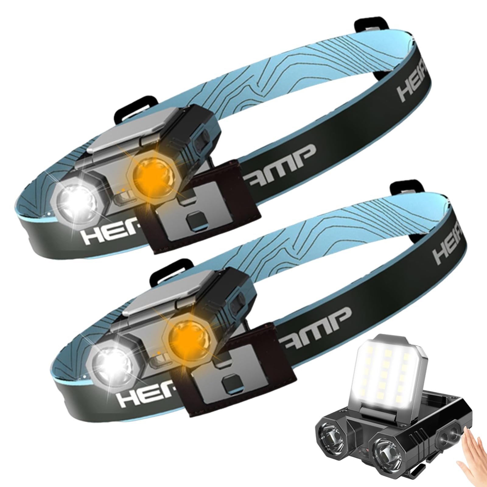 Amazon.co.jp: ヘッドライト LEDヘッドライト 充電式LEDヘッドライト ヘルメットライト 50LM-500LM クリップ式 0 ...