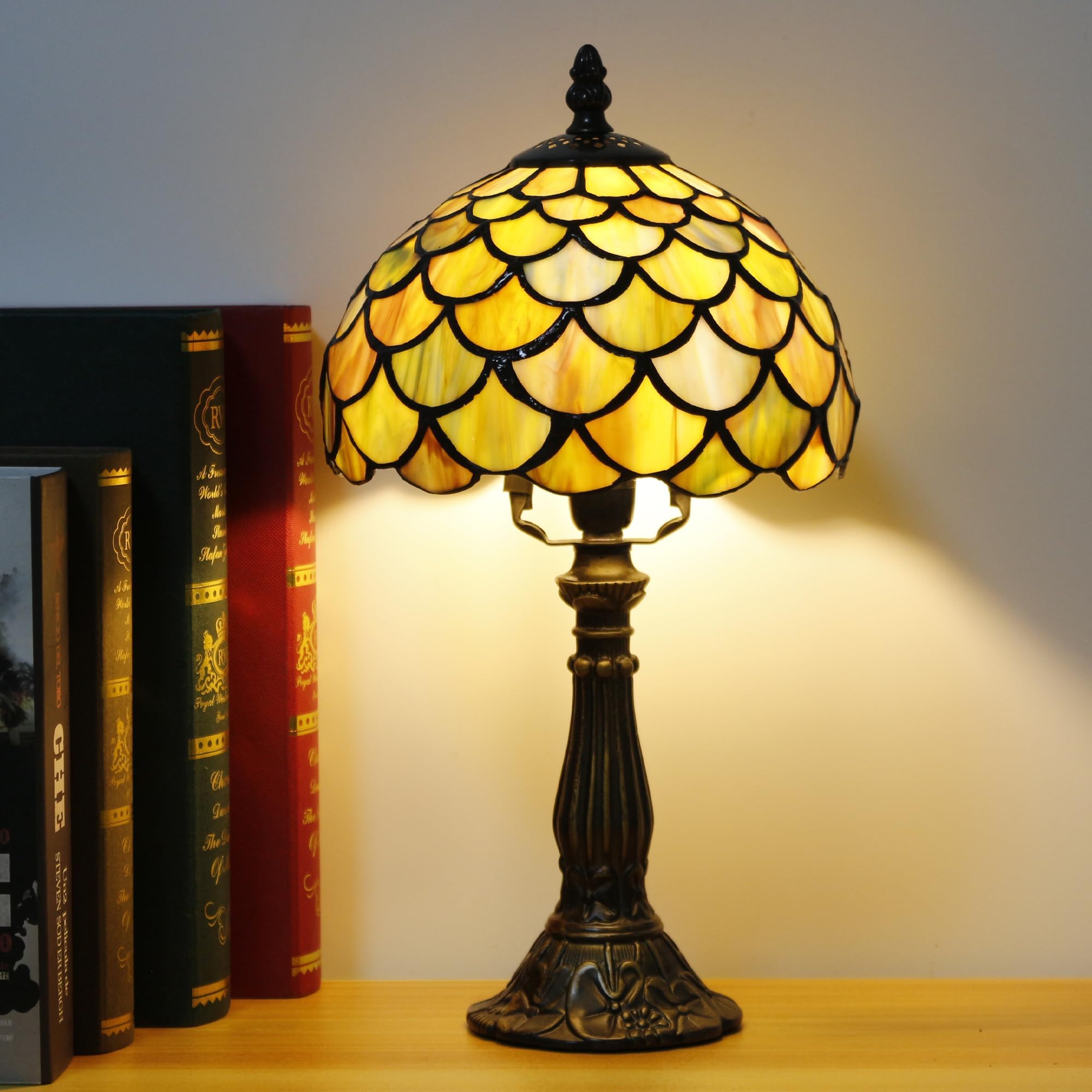 Small Tiffany Lamp Stained Glass Desk Lamp Vintage Tiffany Bedside ...
