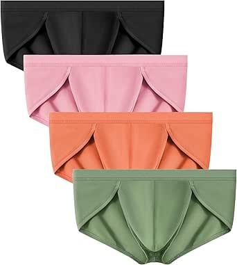 WINDAY Men's Briefs Ice Silk Mesh Low Rise Bikini Briefs and Breathable ...