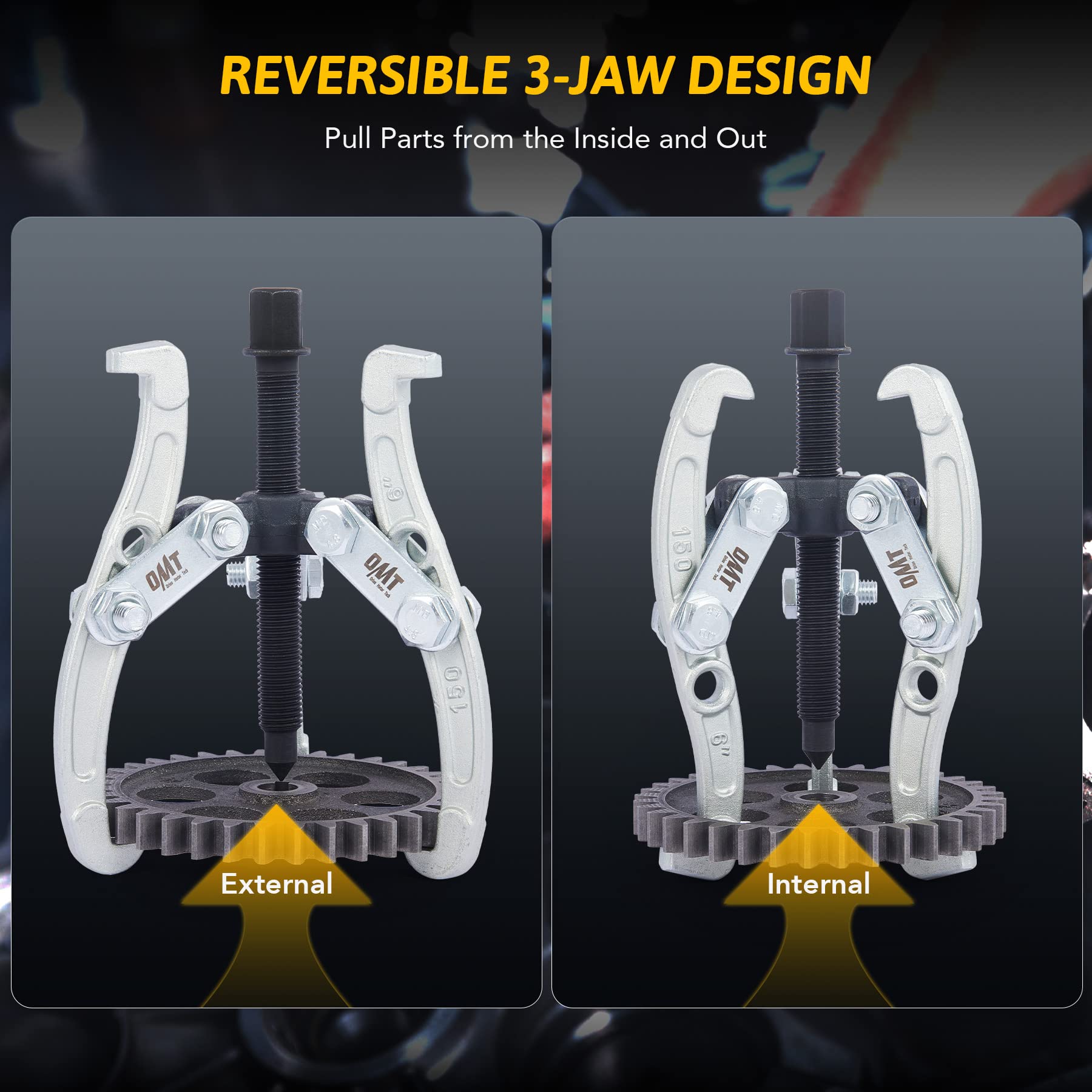 Snapklik.com : Orion Motor Tech Gear Puller Set, 3 4 6 3 Jaw Puller Kit ...