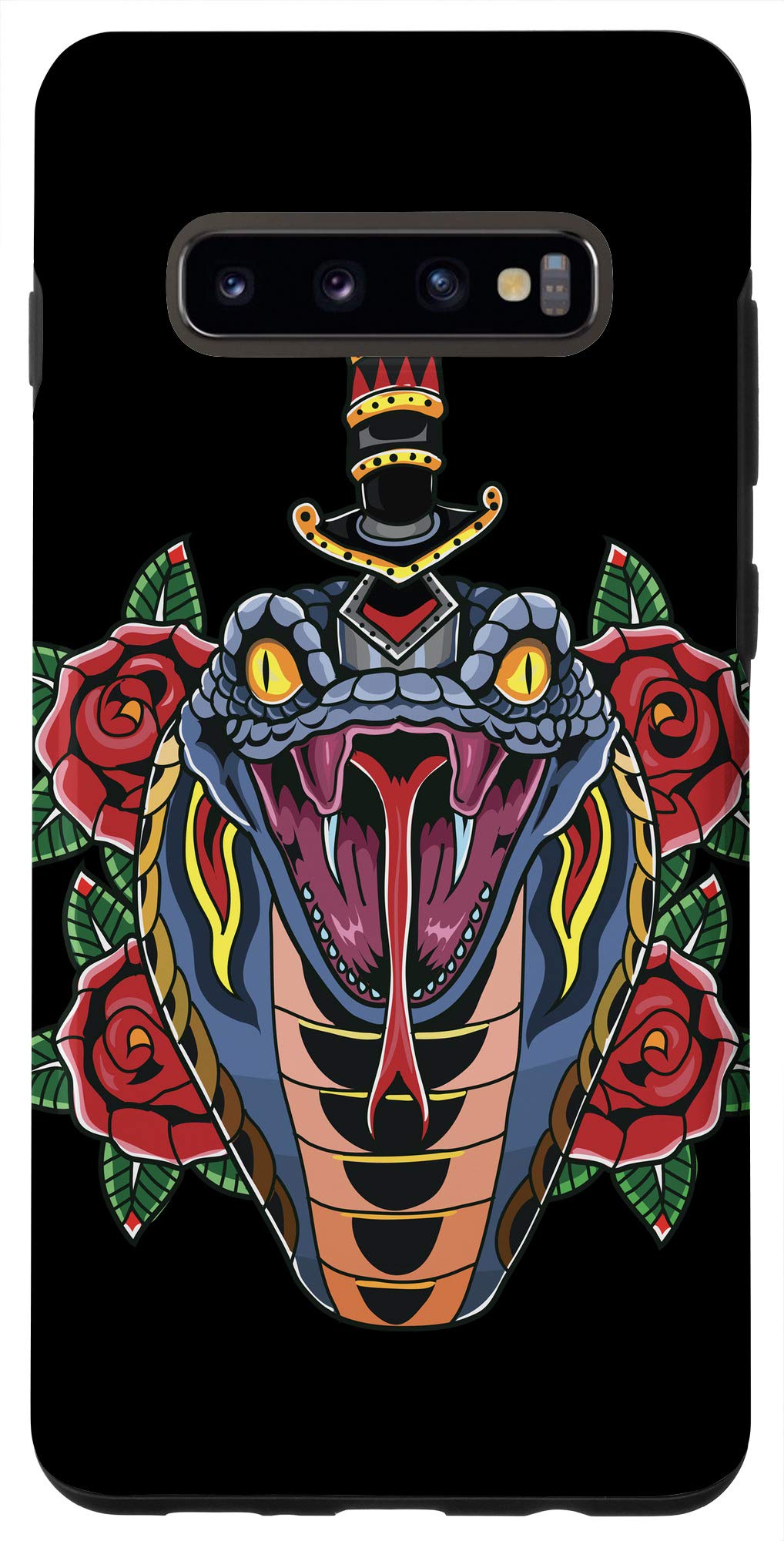 American Traditional Snake Head Tattoo