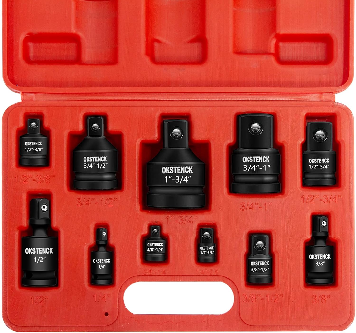 OKSTENCK 11 Piece Impact Socket Cr-V Steel, Impact Driver & Wrench ...