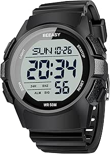 Amazon.com: Beeasy Men Digital Sports Watch,Waterproof Watch with ...