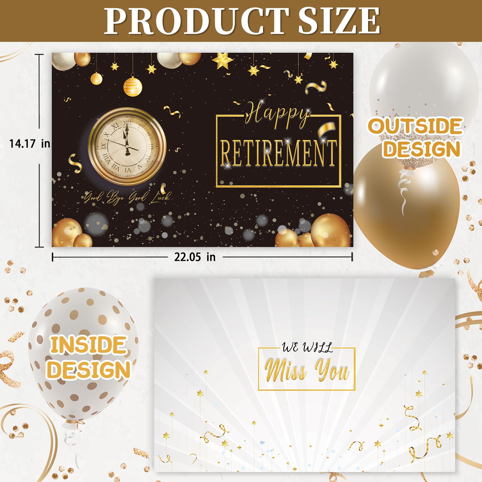 Snapklik.com : Missonemi Jumbo Retirement Card For Women & Men, Large ...