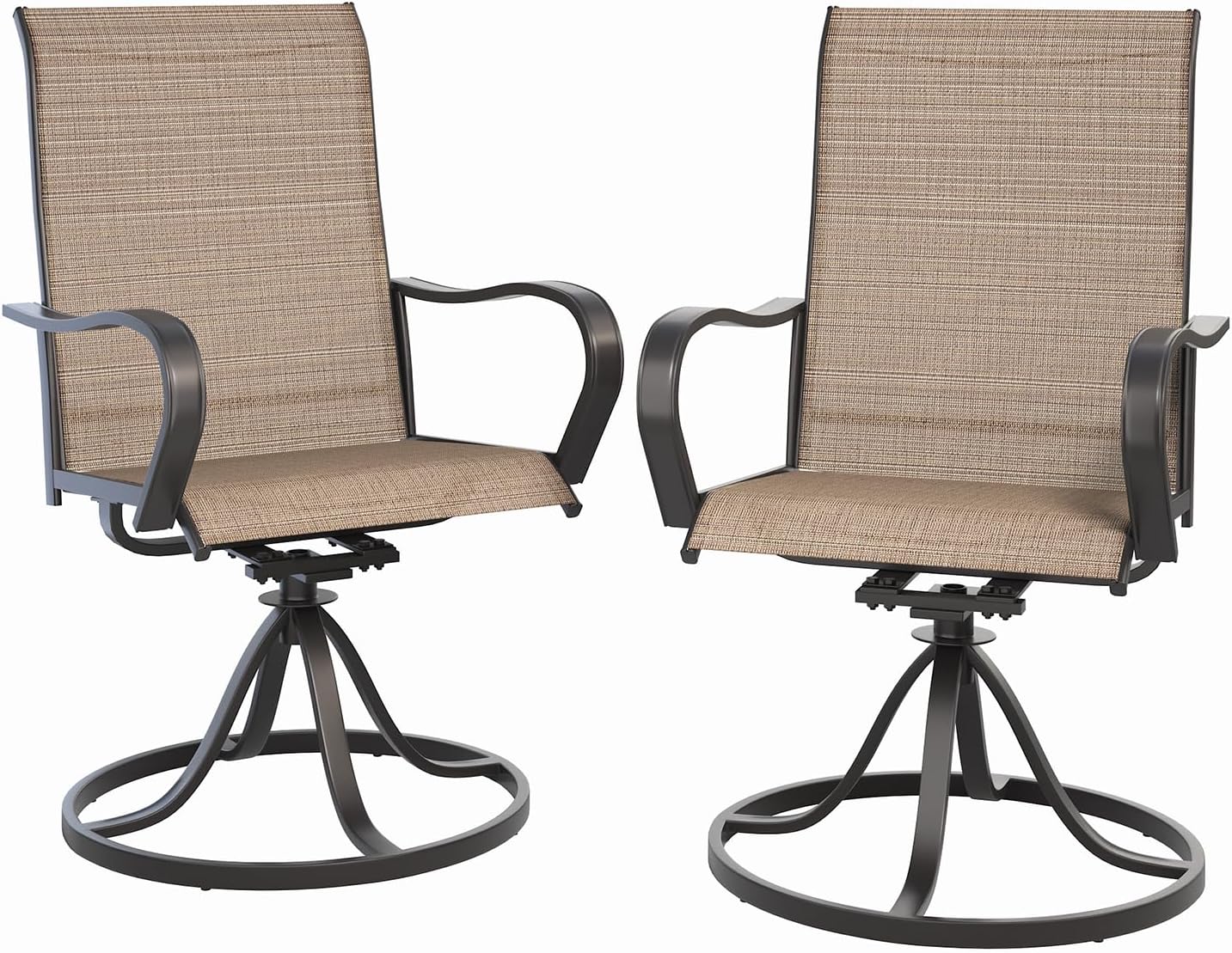 Amazon.com: Anmutig Patio Swivel Dining Chairs Set of 2, Outdoor Swivel ...