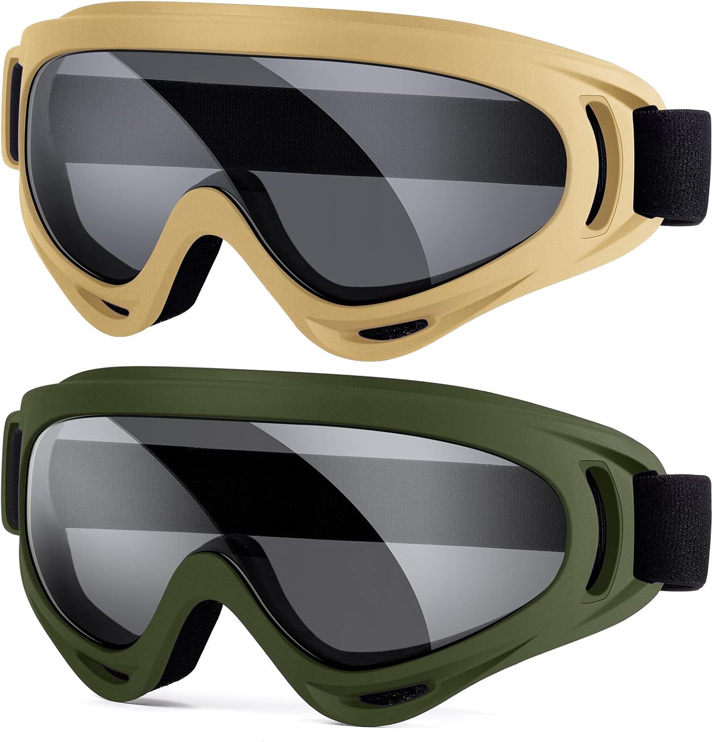 Amazon.com : MAMBAOUT Airsoft Tactical Goggles, 2-Pack Outdoor Sports ...