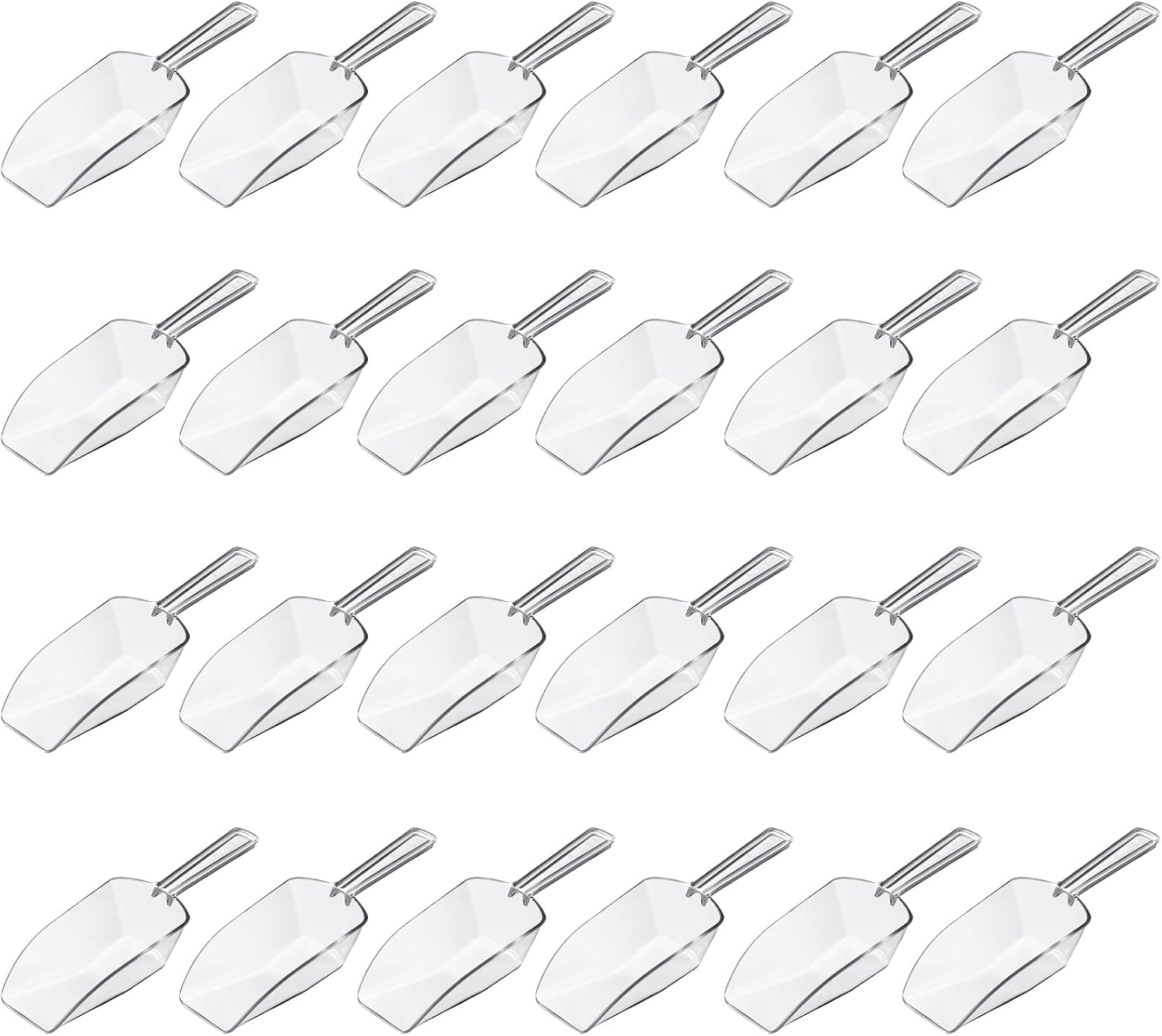 Amazon.com: Jinei 24 Pcs Multi Purpose Ice Scoops Acrylic Clear Plastic ...