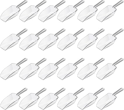 Amazon.com: Jinei 24 Pcs Multi Purpose Kitchen Scoops Acrylic Clear Ice ...