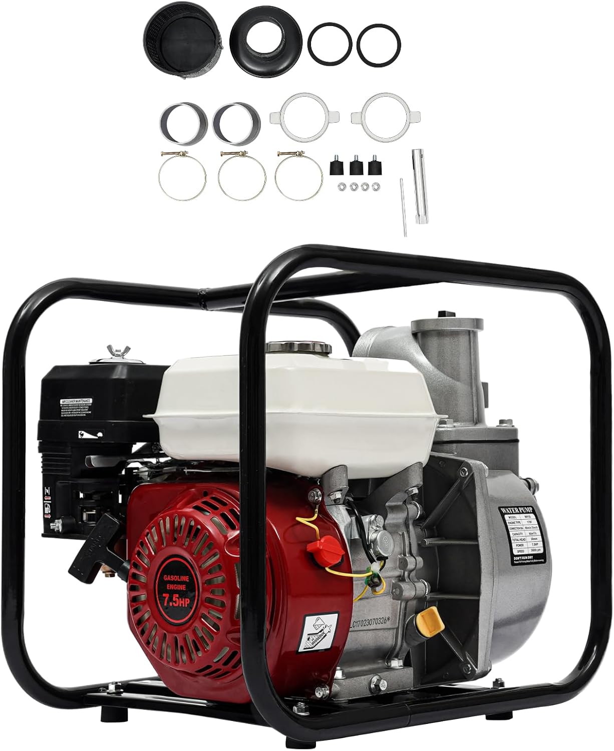 Amazon.com : OMMUNICT Gas Powered Water Pump, 7.5HP 4 Stroke Gasoline ...