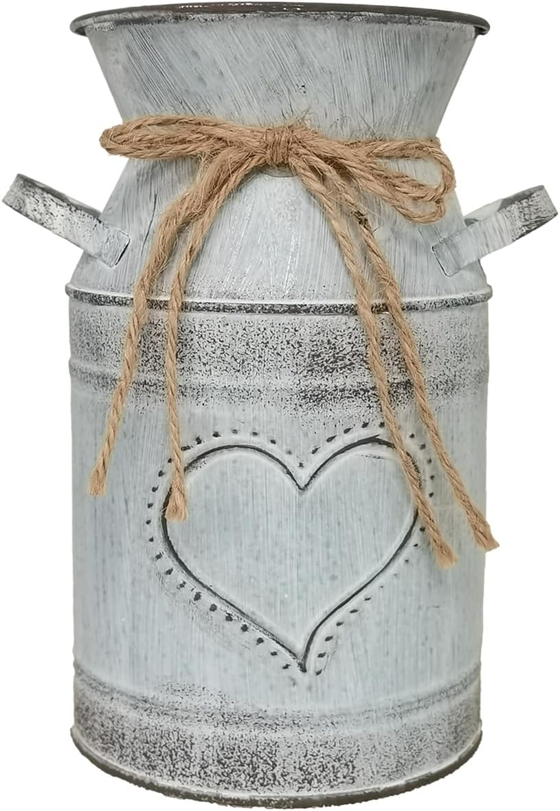 Amazon.com: Small Galvanized Bucket with Handle French Rustic Bucket ...