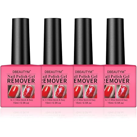 Amazon.com : Gel Nail Polish Remover (5 Pack) - Professional Non ...