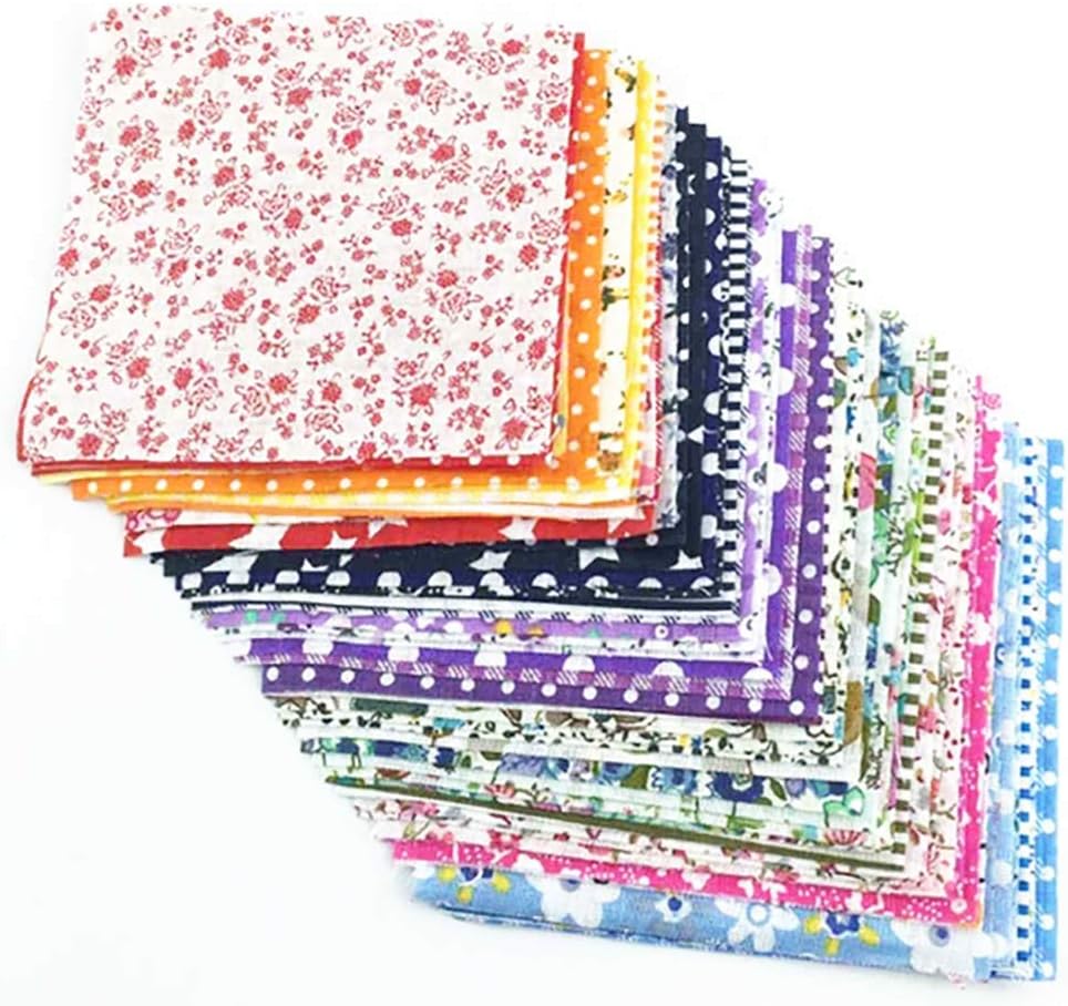 30Pcs Square Cotton Fabric Cloth Patchwork Floral Print DIY Crafts ...