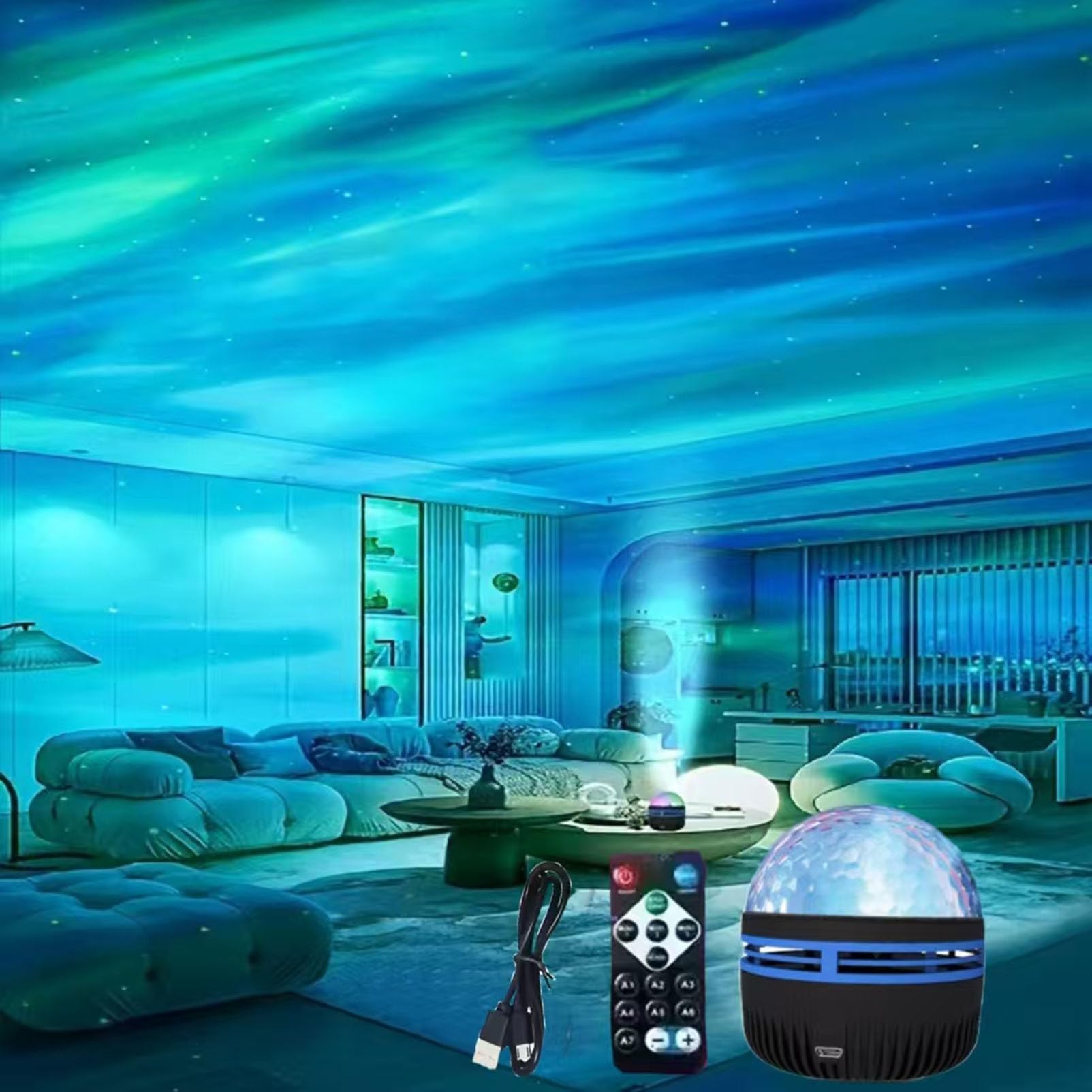 Xugenxes 2-in-1 Northern Lights & Waves Projector, Aurora Northern ...