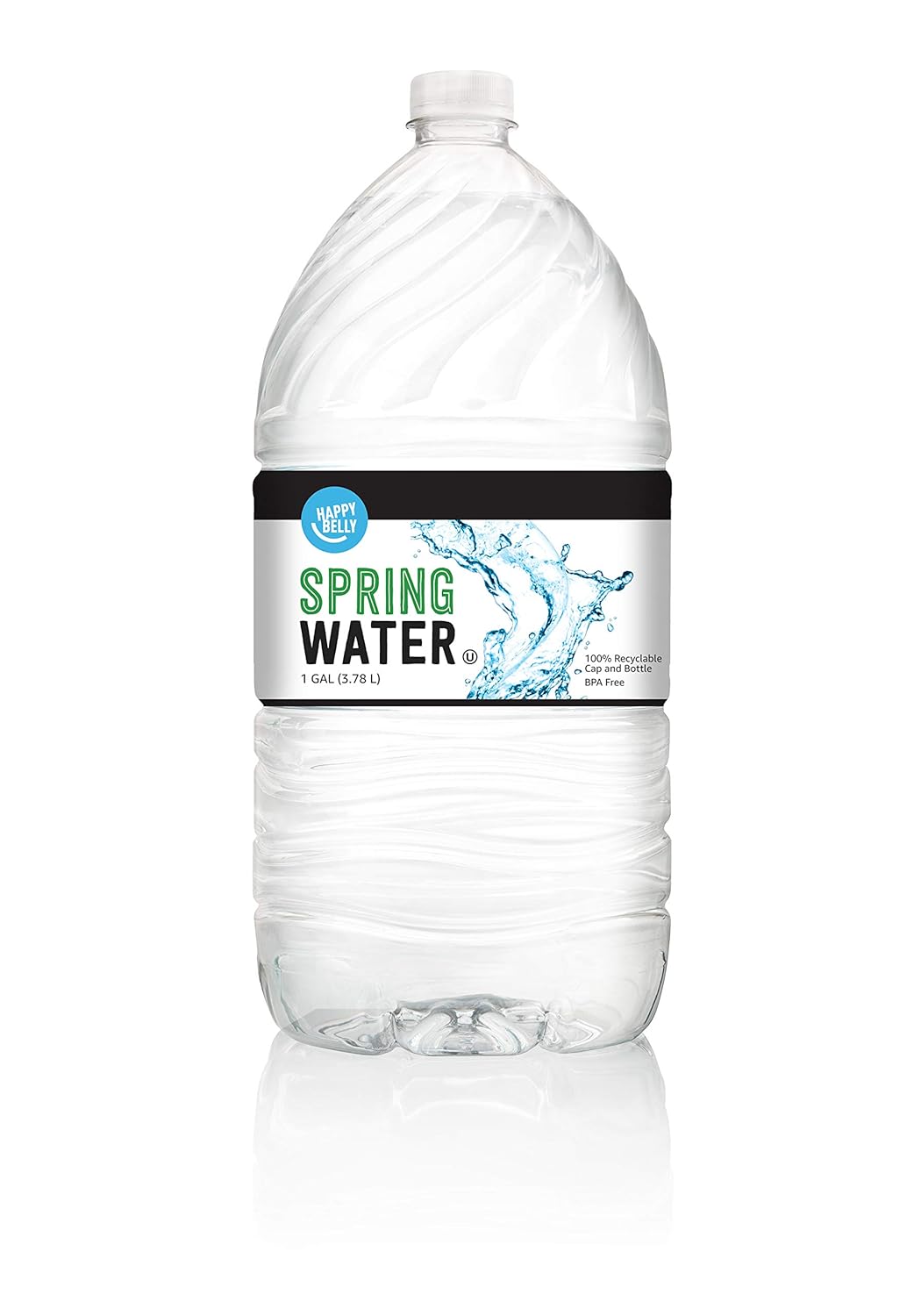 Amazon.com: Amazon Brand, Happy Belly Spring Water, 128 Oz : Grocery ...