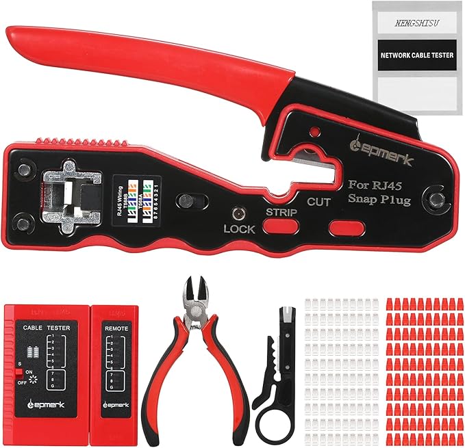 Rj45 Crimp Tool Kit,RJ45 Crimp Tool Kit All in One Pass Through ...