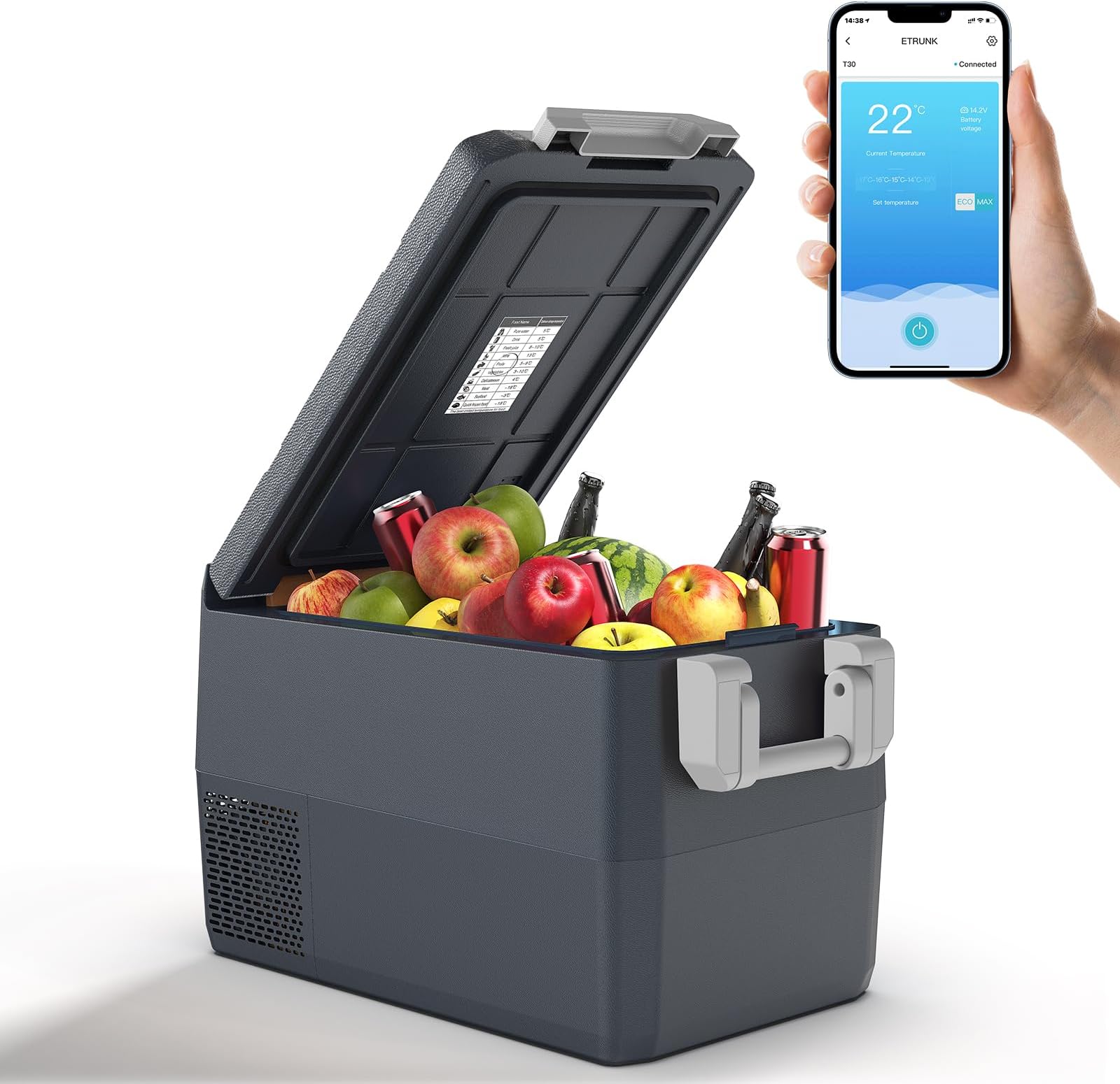 Alpicool C9P 9L Glacière Electrique Voiture, Portable à Compression Réfrigérateur de Voiture, 12 ...