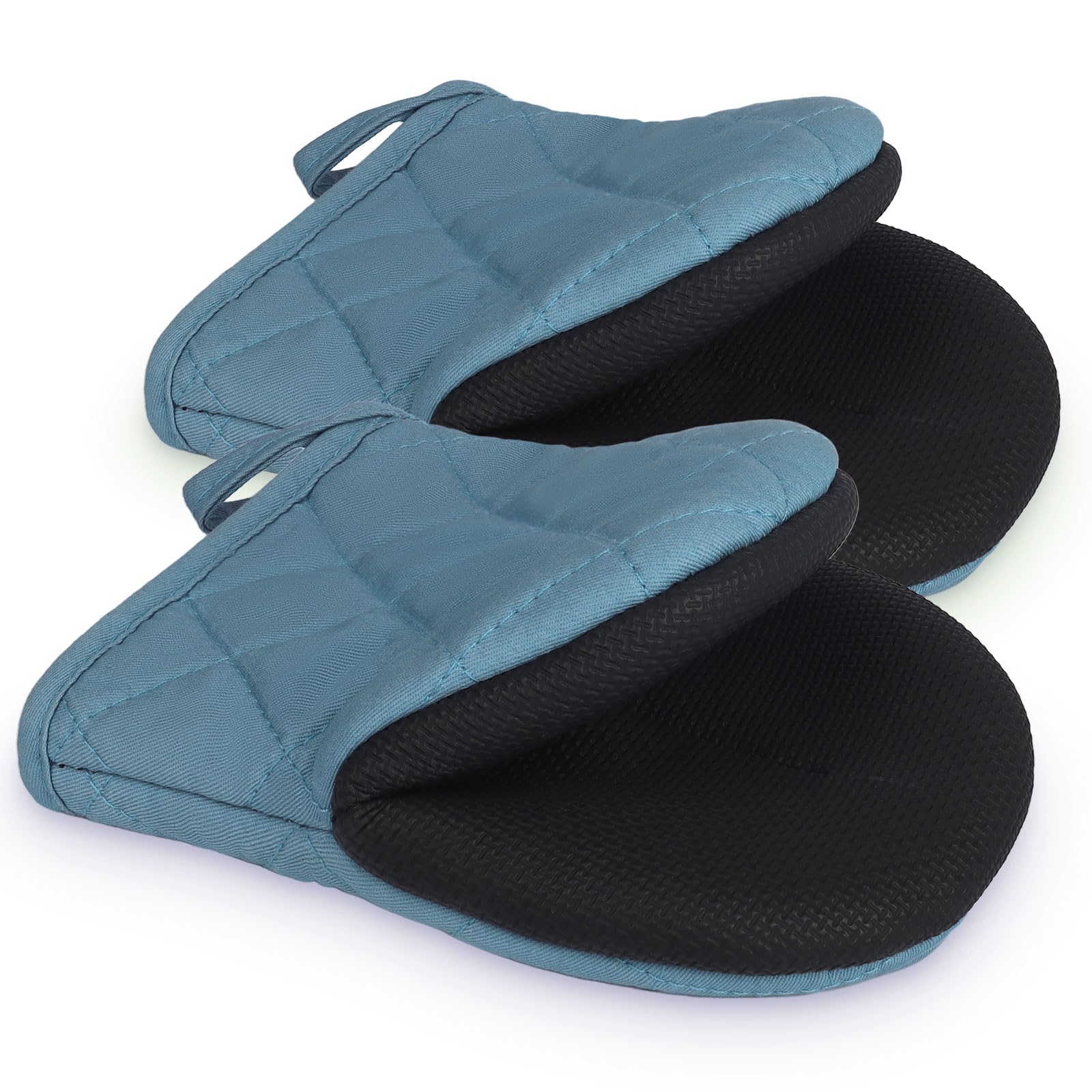 Amazon.com: Goldmeet 1 Pair Short Oven Mitts, Heat Resistant Silicone ...