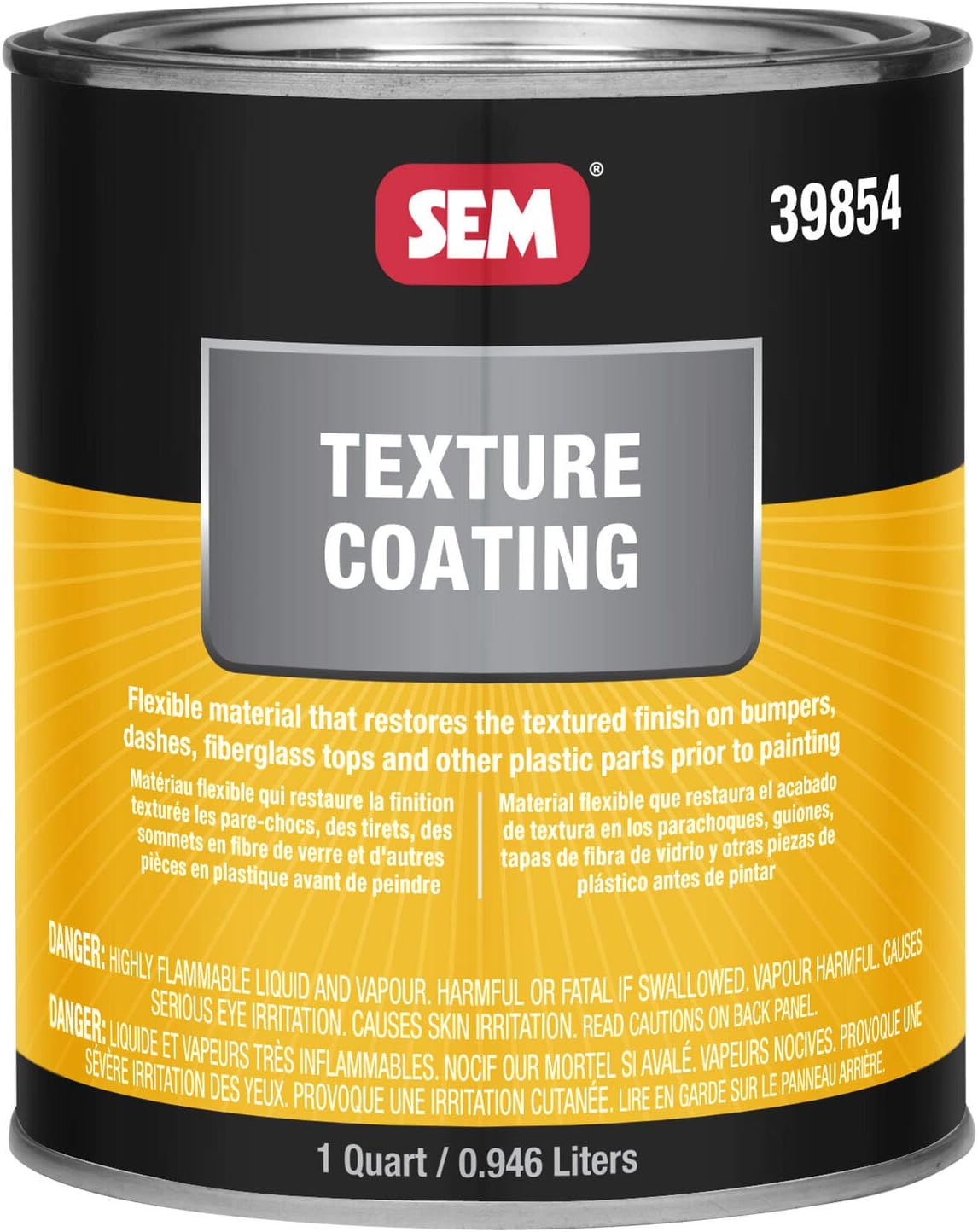 Amazon.com: SEM 39854 Black Texture Coating Aerosol - 1 Quart : Automotive