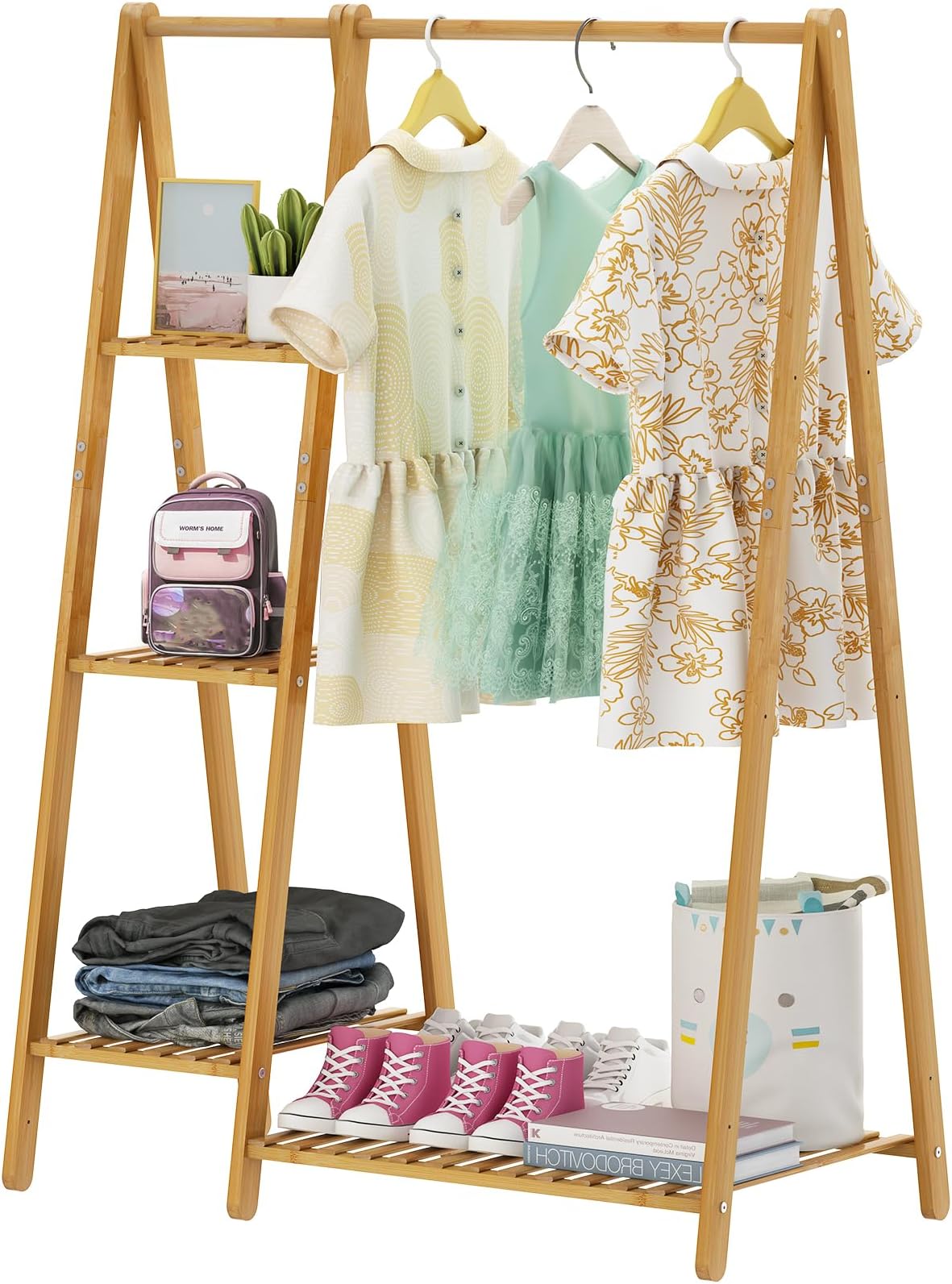 Amazon.com: Jotsport Small Clothes Rack Kids Dress Up Storage for ...