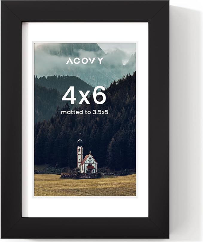 Amazon.com - Acovy 4x6 Picture Frame, 4x6 Frame Matted to 3.5x5, Photo ...