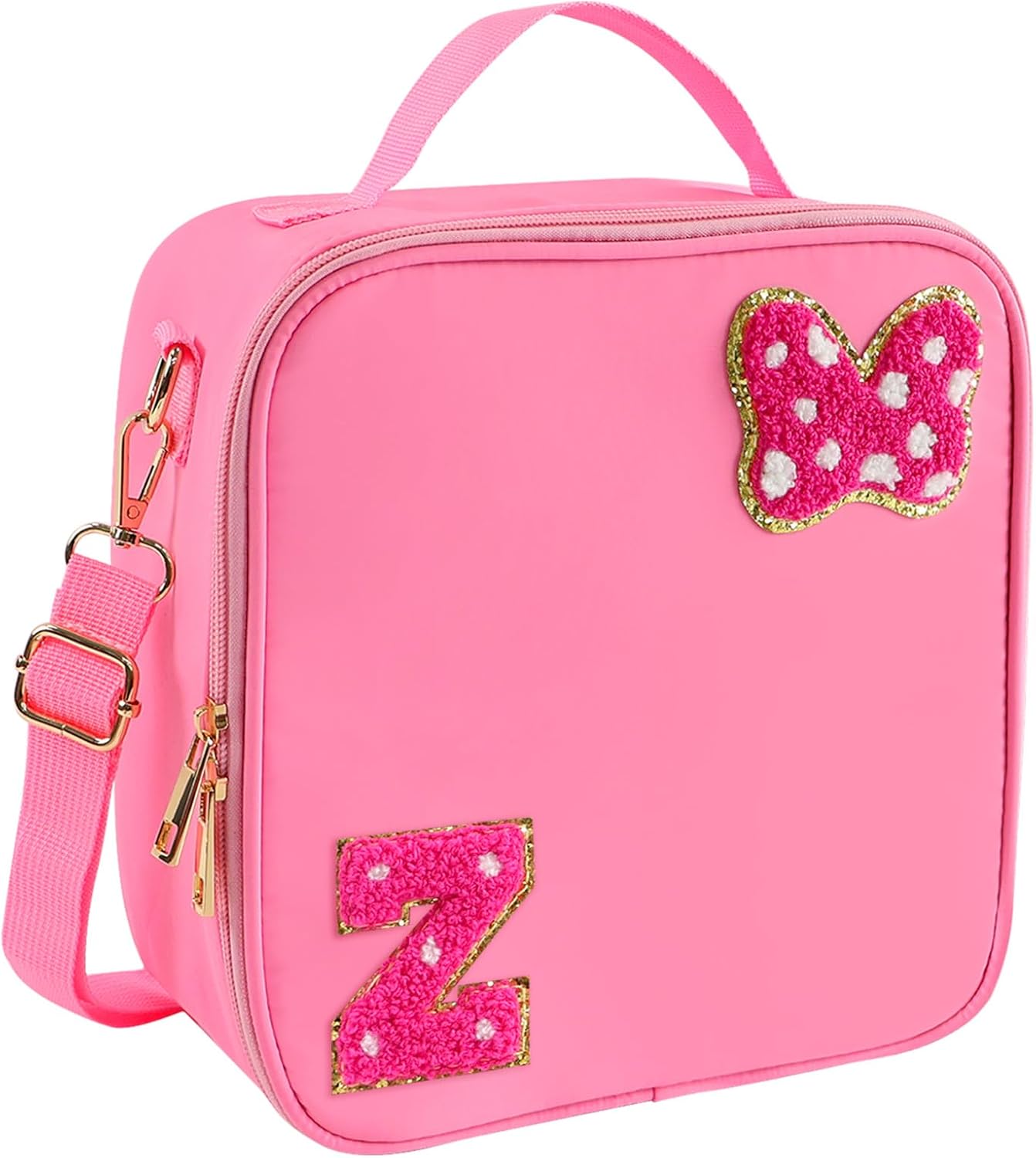 Amazon.com: Preppy Initial Bow Mouse Lunch Bag, Kids Insulated Lunch ...