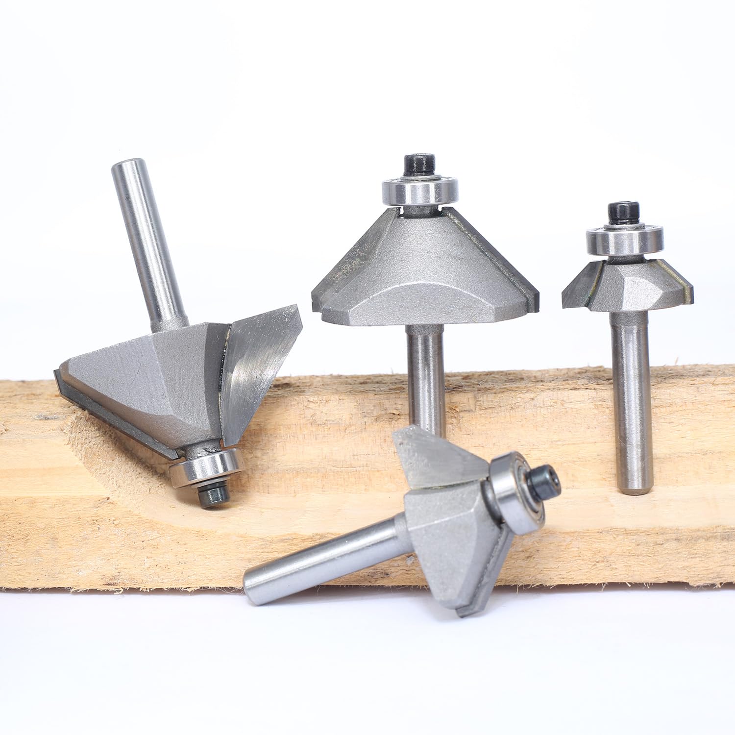 Snapklik.com : Akylin 4Pcs 45 Degree Chamfer Router Bit Set,1/4" Shank ...