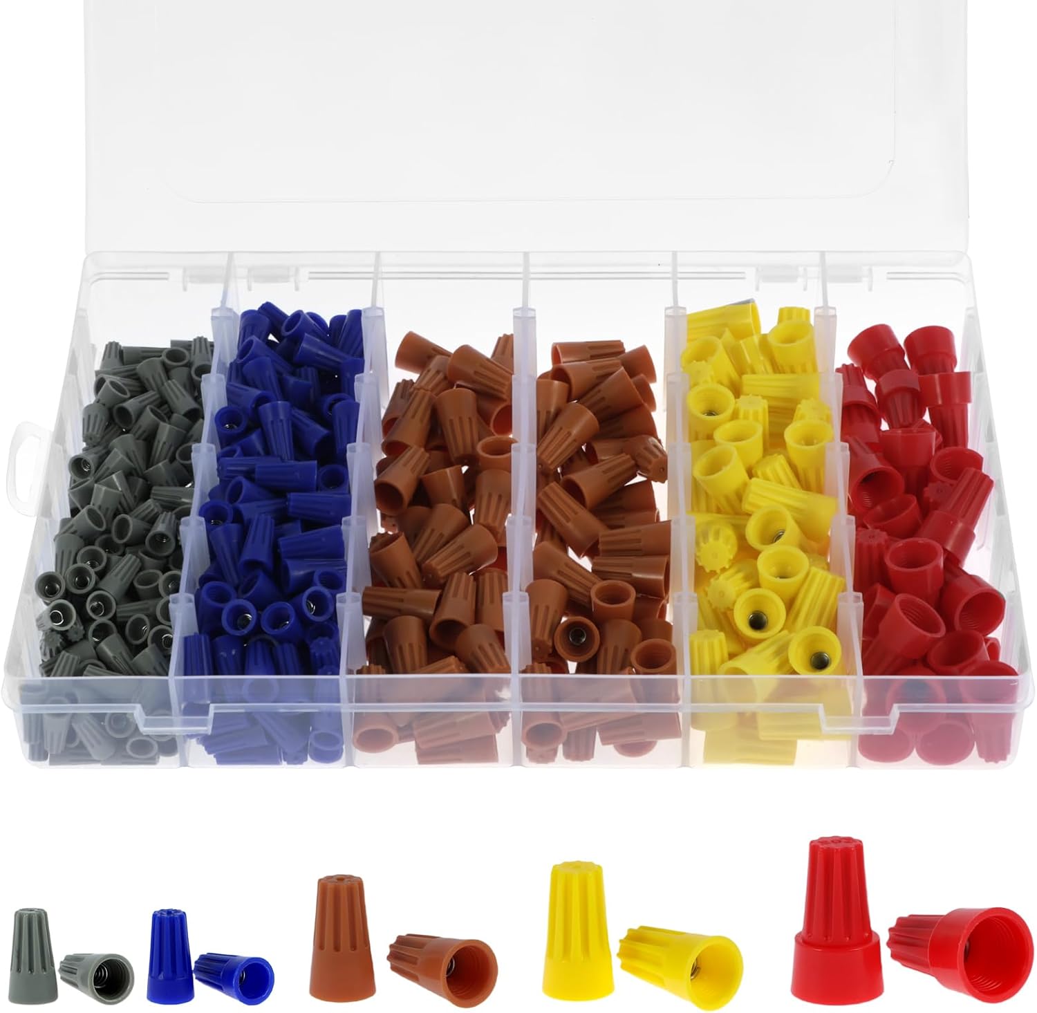460Pcs Electrical Wire Connectors 5 Sizes Colorful Reusable Wire Screw ...