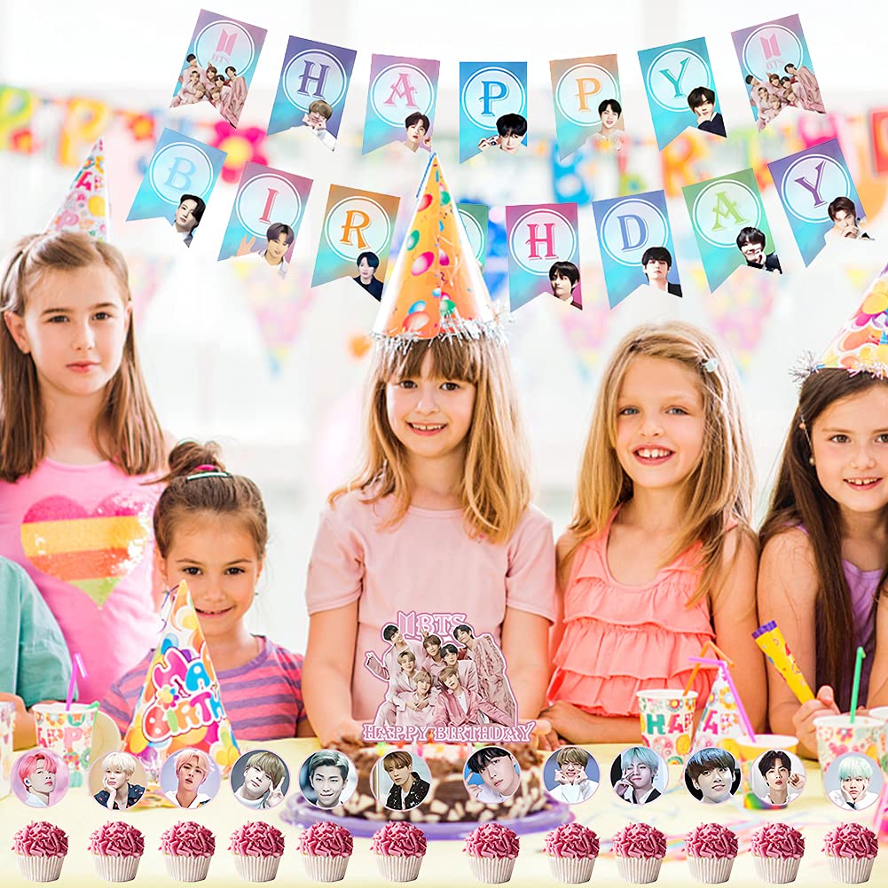 Simmpu Bts Party Decorations Set 34pcs Bts Birthday Party Supplies ...