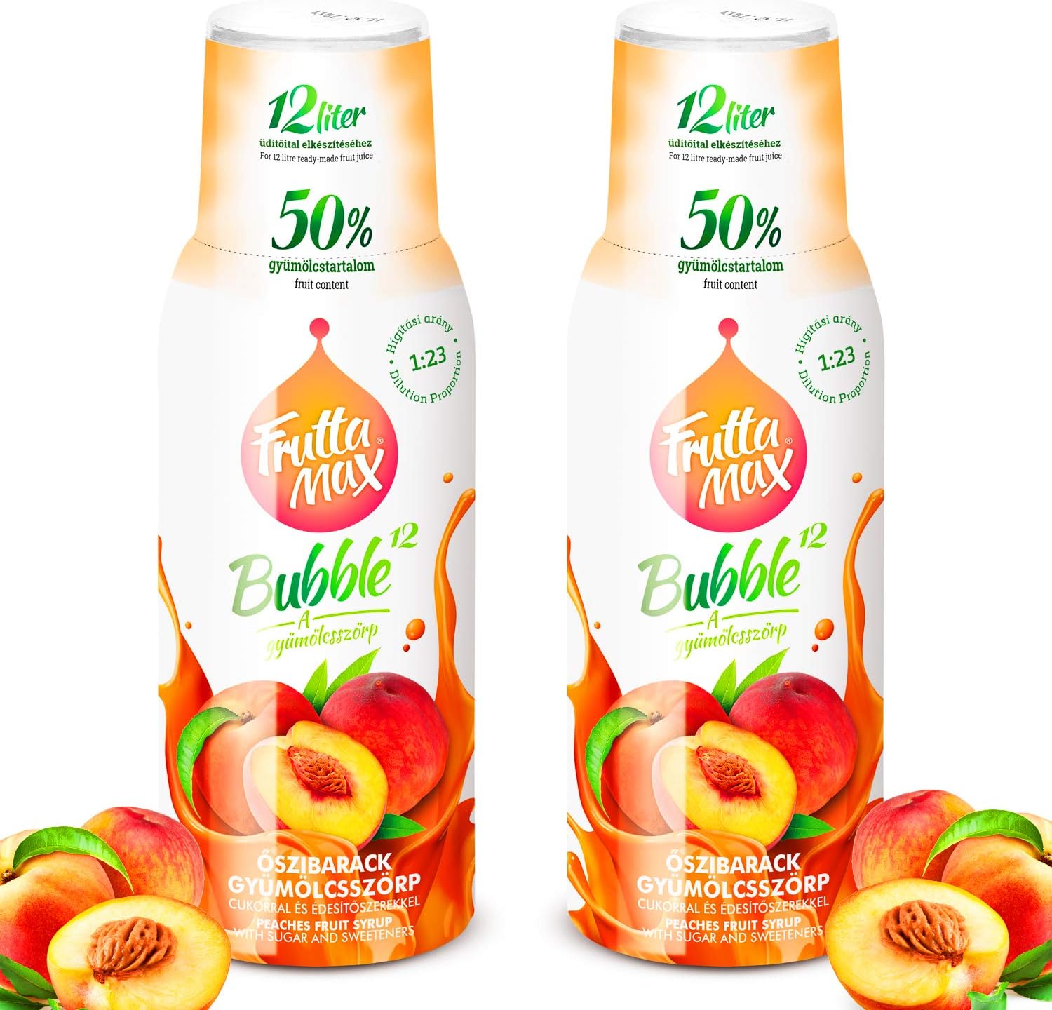 2 x FruttaMax - Concentré de sirop de fruits | Moins de sucre | avec 50 ...