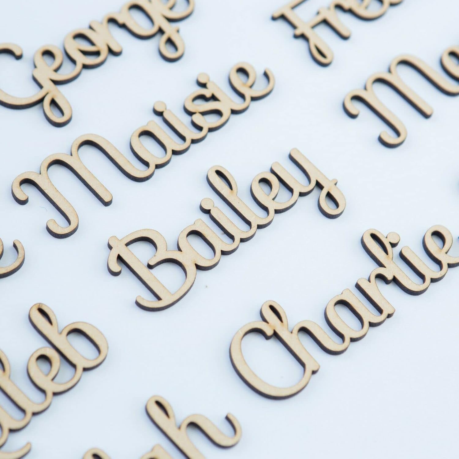 Personalised Wooden Script Letters Words - Custom Word Letters Names ...