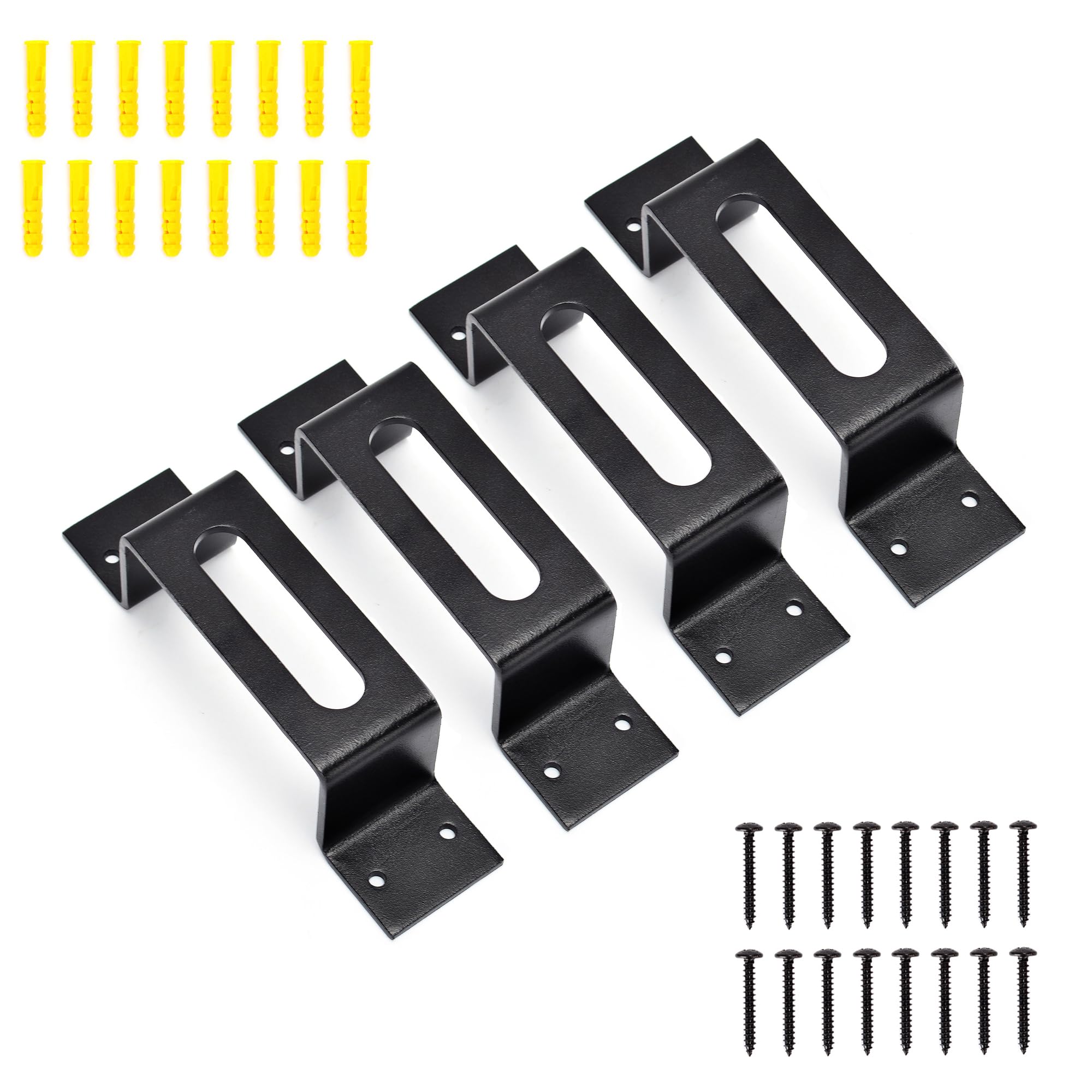 Amazon.com: 4 Pack 2x4 Door Barricade Brackets Drop Closed Bar Holder ...