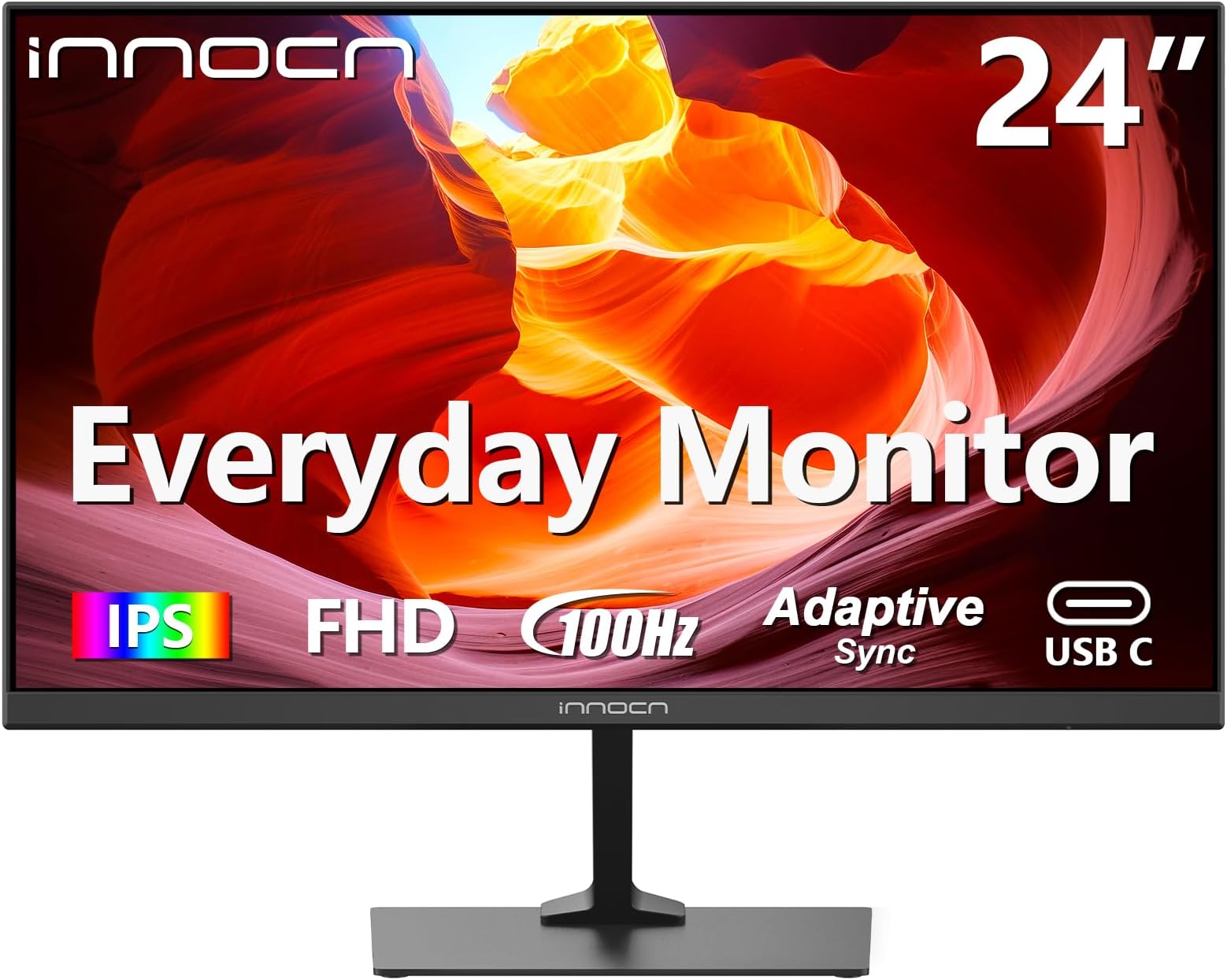 Amazon.com: INNOCN 24 Inch 1920 x 1080p 100Hz IPS PC Monitor, USB Type ...