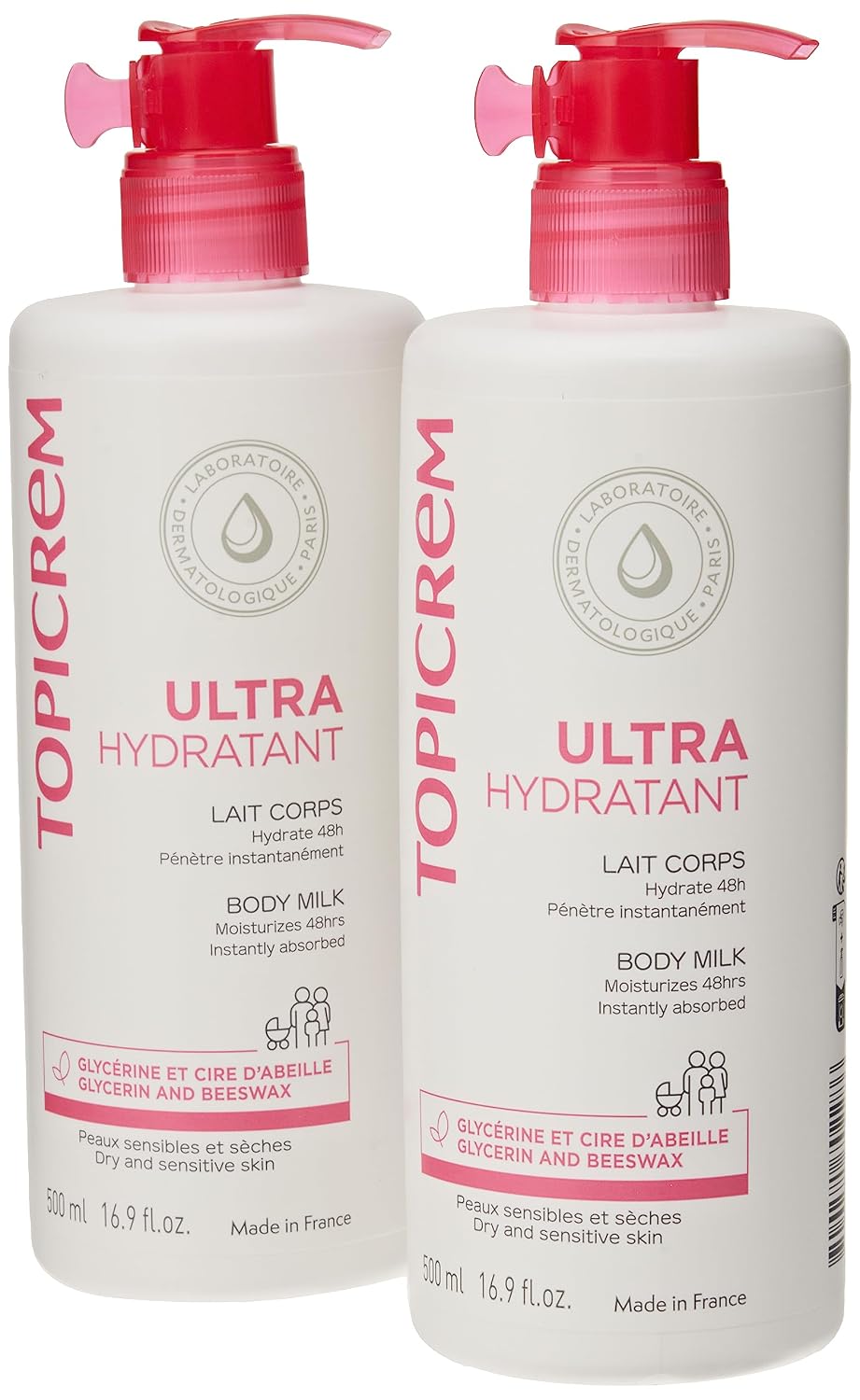 Amazon.com : Topicrem Ultra-Moisturizing Body Milk 2 x 500ml : Beauty ...