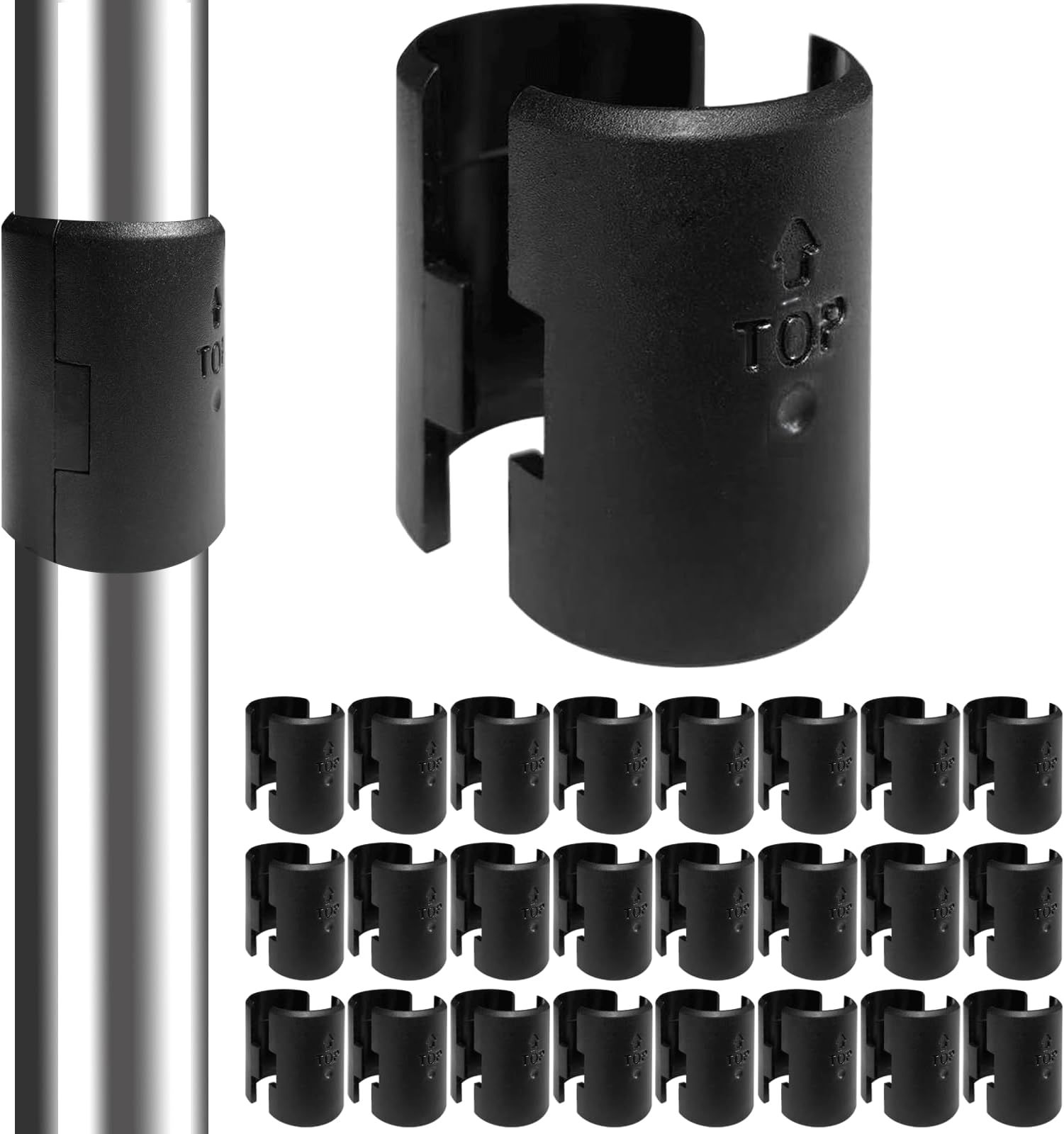 Amazon.com: Canomo 48 Packs Wire Shelving Shelf Lock Clips and 4 Packs ...