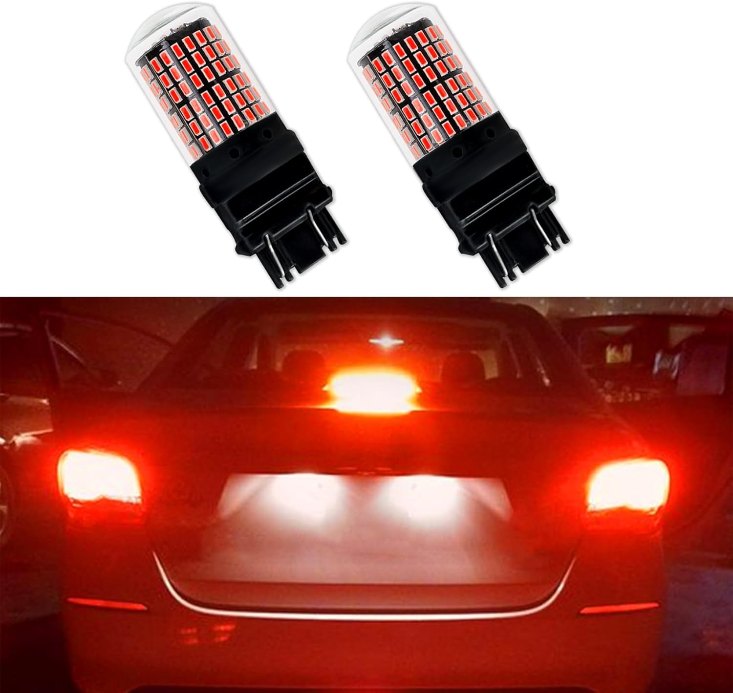 Amazon.com: HEVLE 2PCS 3157 LED Car Bulb, Super Bright Low Power 12V ...