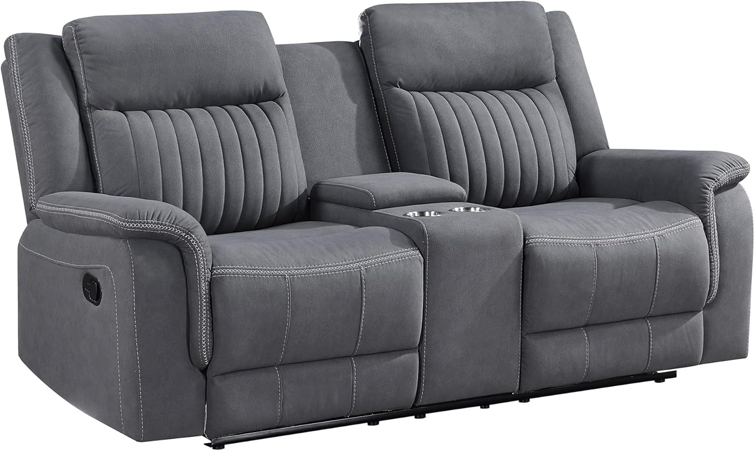 Amazon.com: Lexicon Manual Double Reclining Loveseat, Polished ...