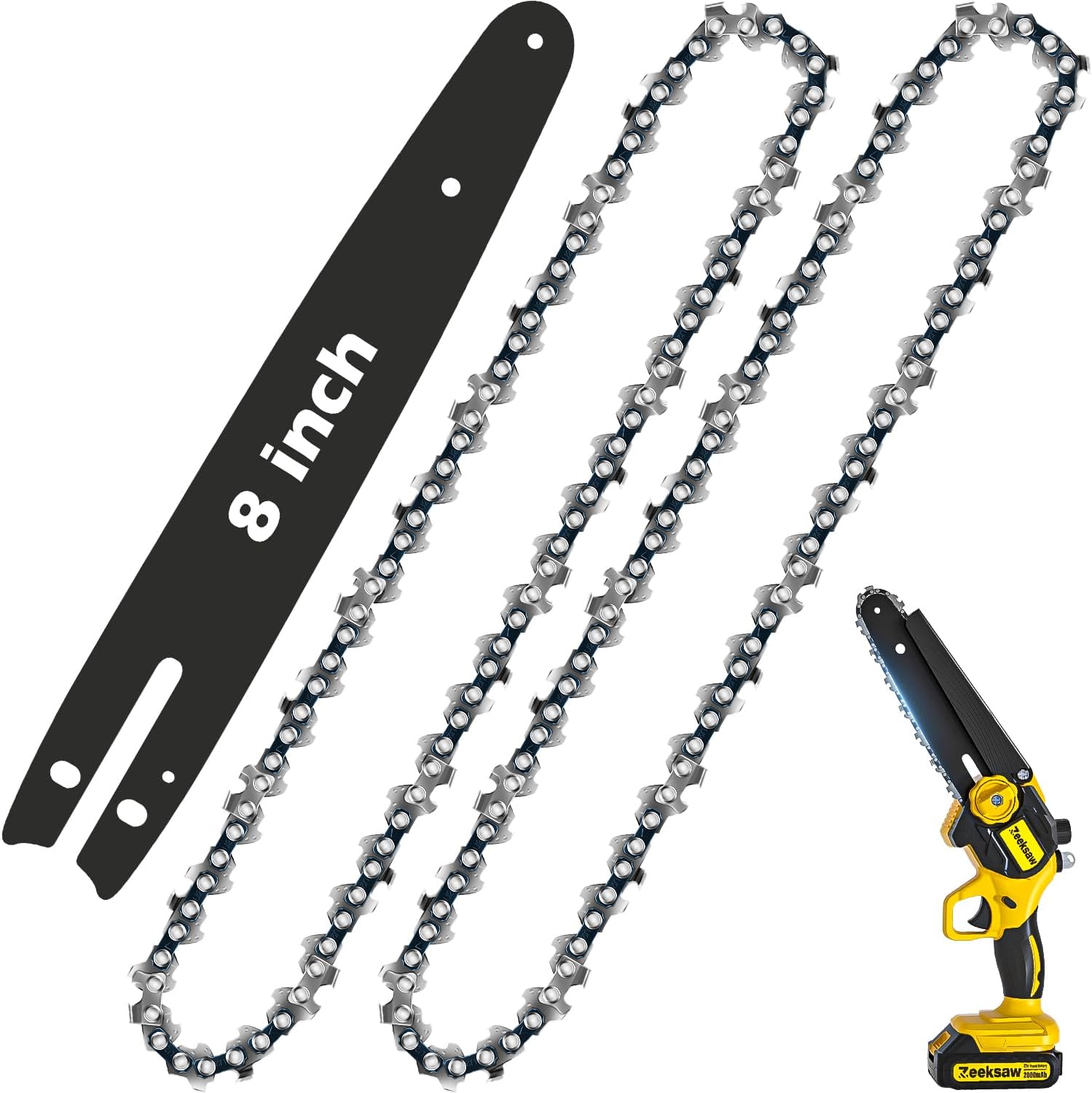 Amazon.com: 2 Pcs 8 Inch Chainsaw Chain Chainsaw Blade, 8" Pole Saw ...