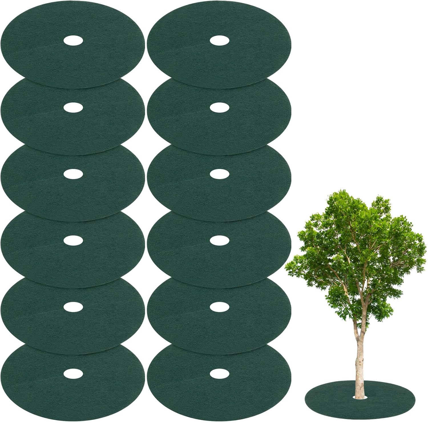 Amazon.com : M METERXITY 12 Pack Non Woven Tree Cover Rings,5.9 Inch ...