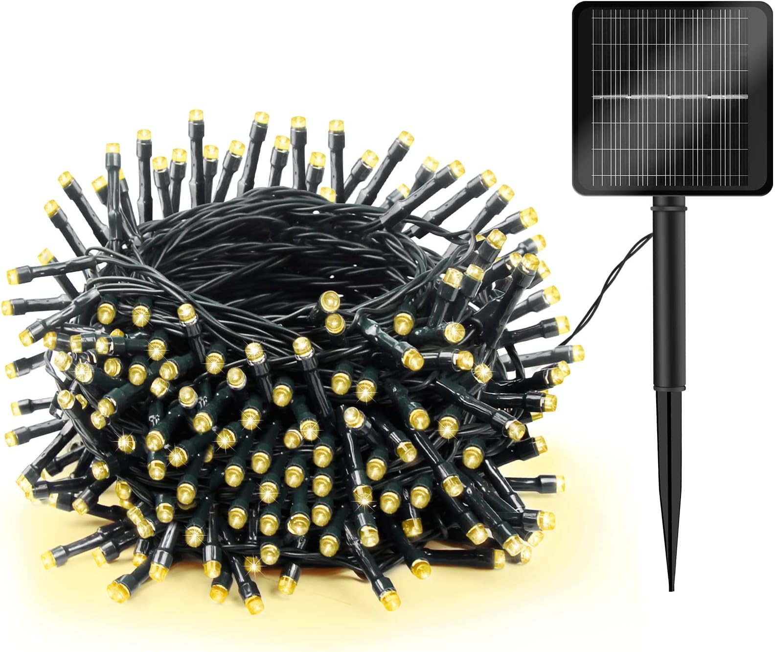 HELESIN Fairy Lights Outdoor, 200 LED String Lights 72FT/22m,Solar ...