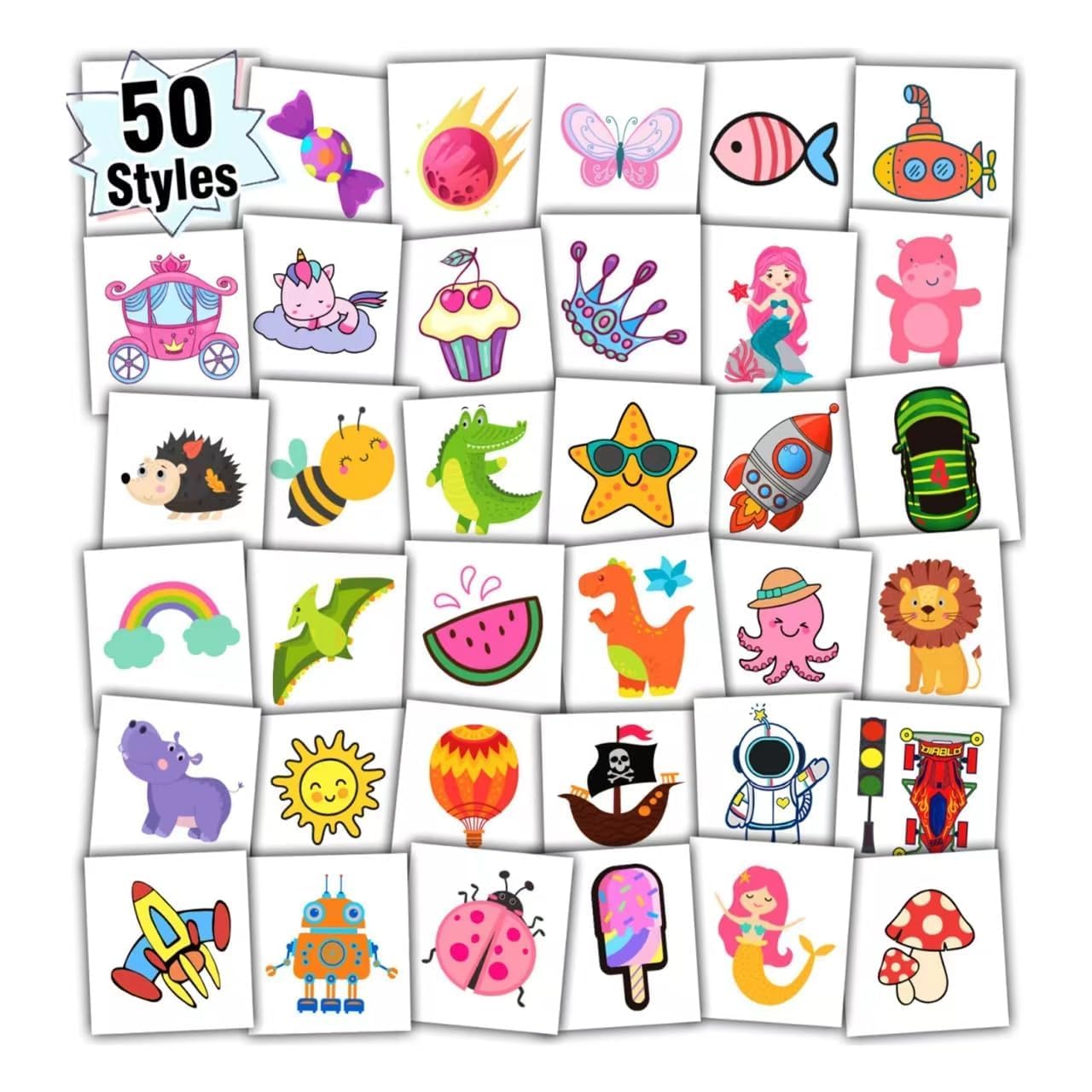 Amazon.com : Partywind Individually Wrapped Sheets Kids Temporary ...