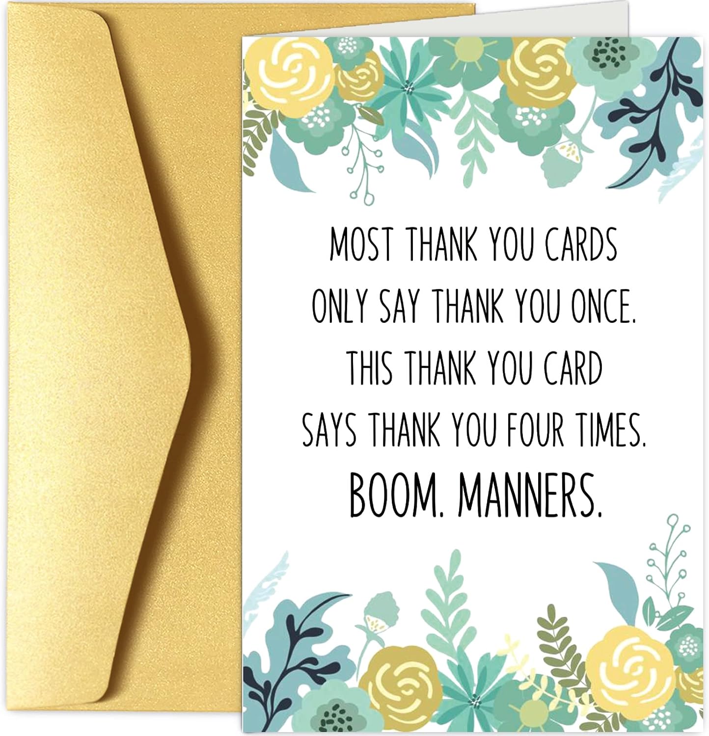 Amazon.com: Chenive Funny Thank You Card for Him Her, Humorous ...