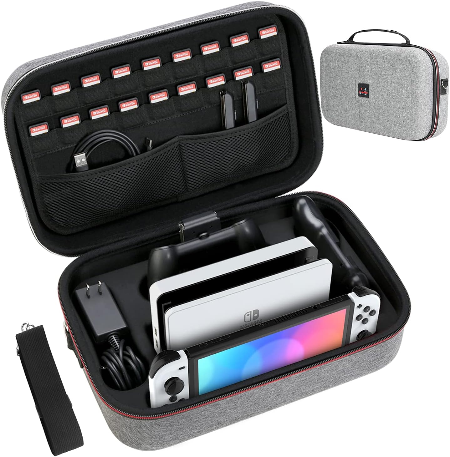 HEYSTOP Carrying Case Compatible with Nintendo Switch, Switch Case with ...