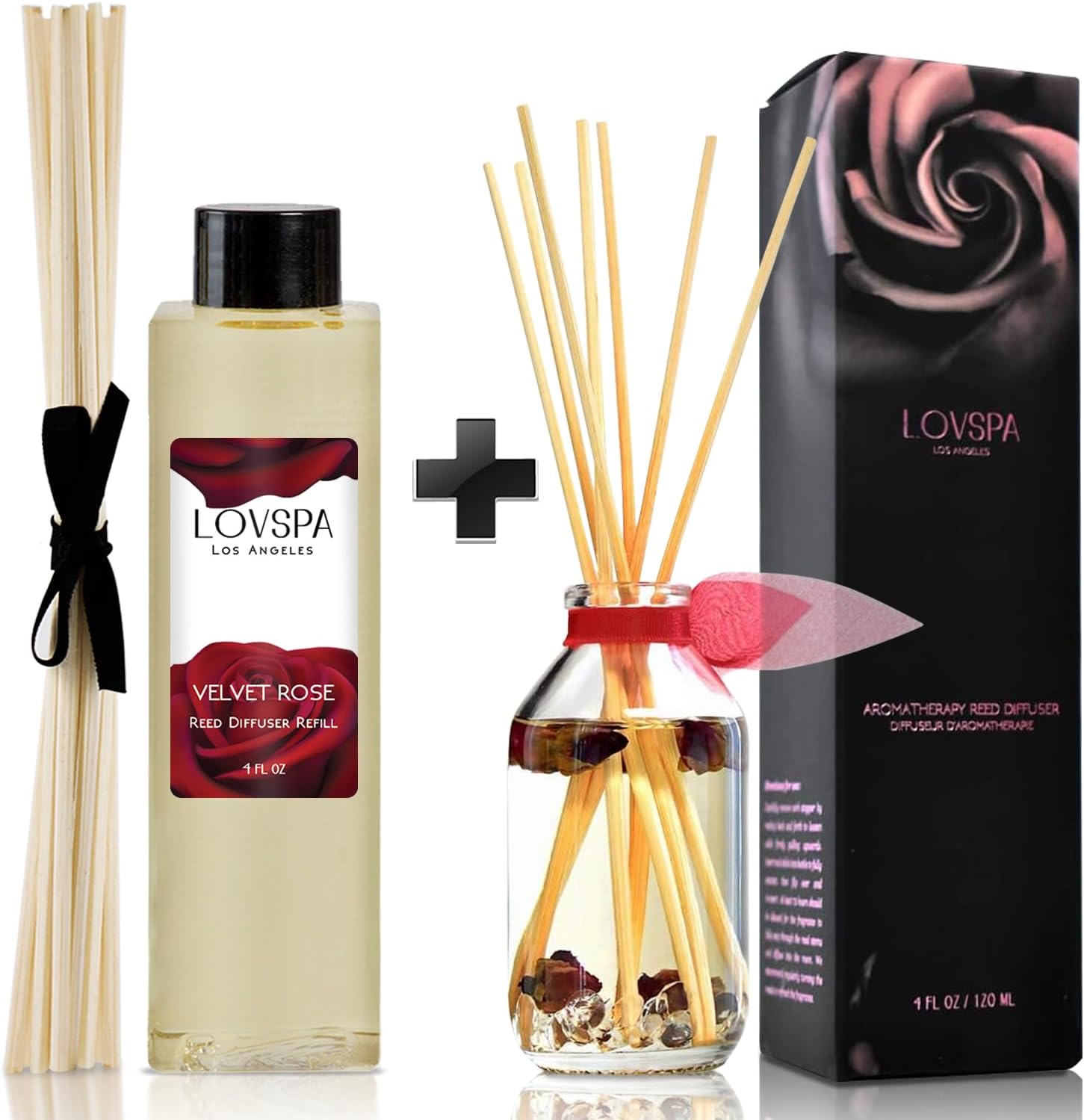 Amazon.com: LOVSPA Velvet Rose Reed Diffuser Refill, 4 oz, Bundle with ...