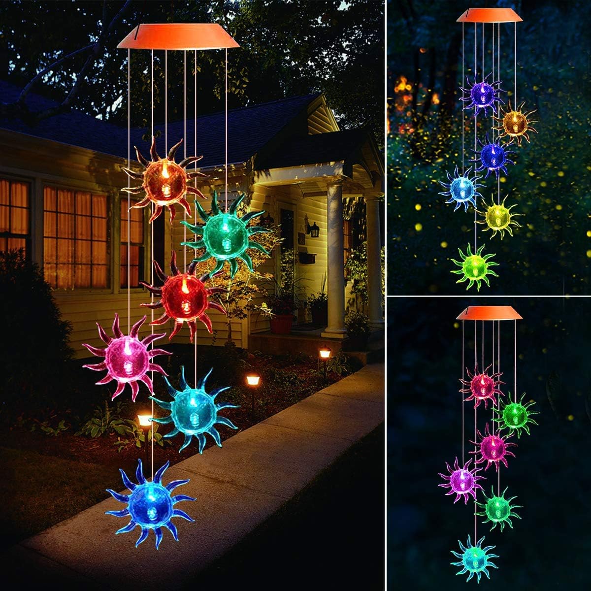 Amazon.com : BINWO Wind Chime, Solar Lights Chimes, Solar Wind Chime ...