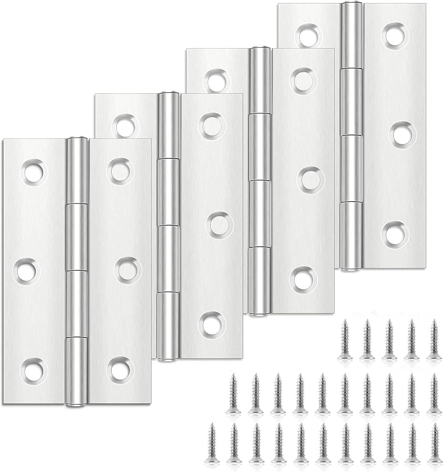 Hinges for Wood, 4 Pcs Door Hinges, Stainless Steel Hinges for Wood ...